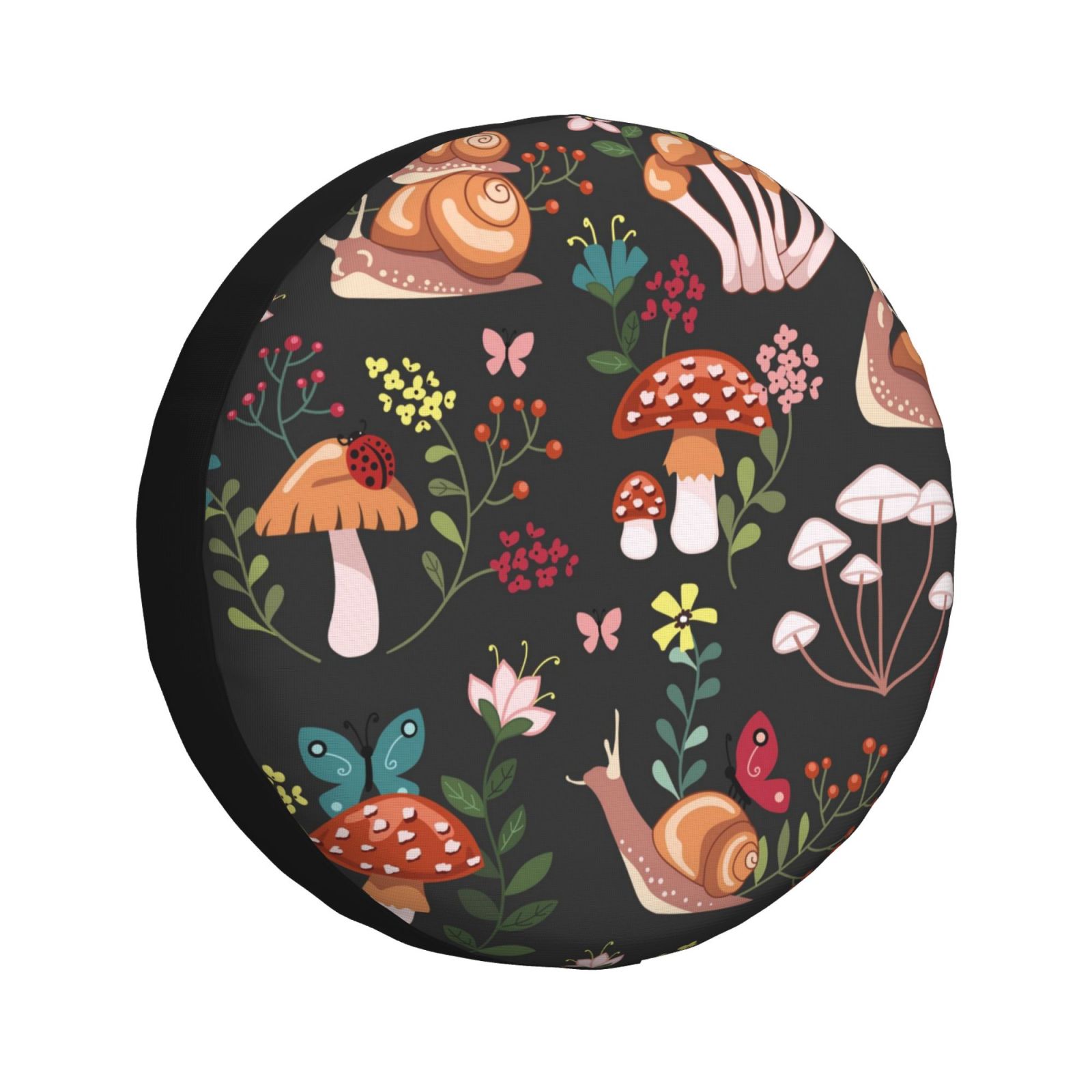 Bingfone Mushroom With Snails Spare Tire Cover Weatherproof Universal ...