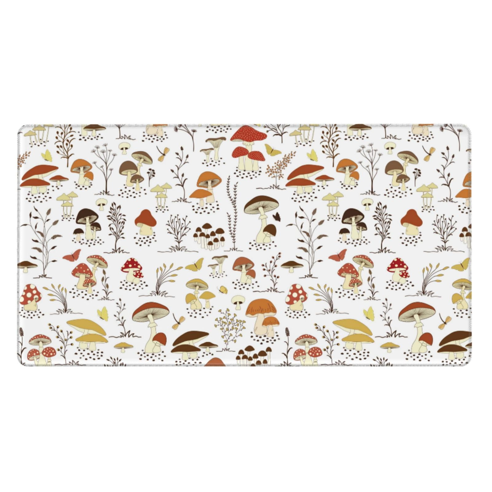 Bingfone Mushrooms And Butterflies Large Gaming Mouse Pad,Extended Desk ...