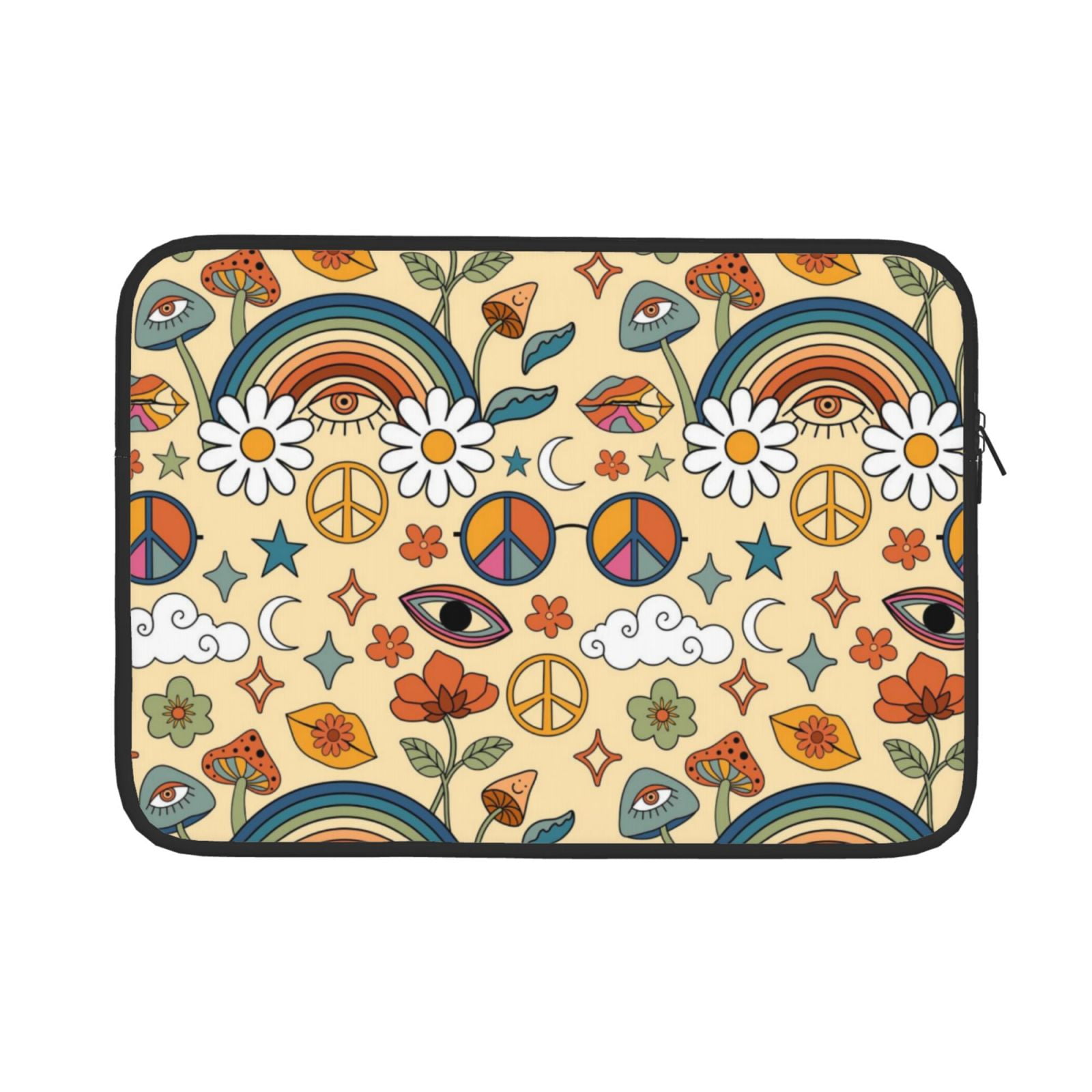 Bingfone Mushrooms And Rainbows Peace Laptop Sleeve Case 13 Inch, 360 ...