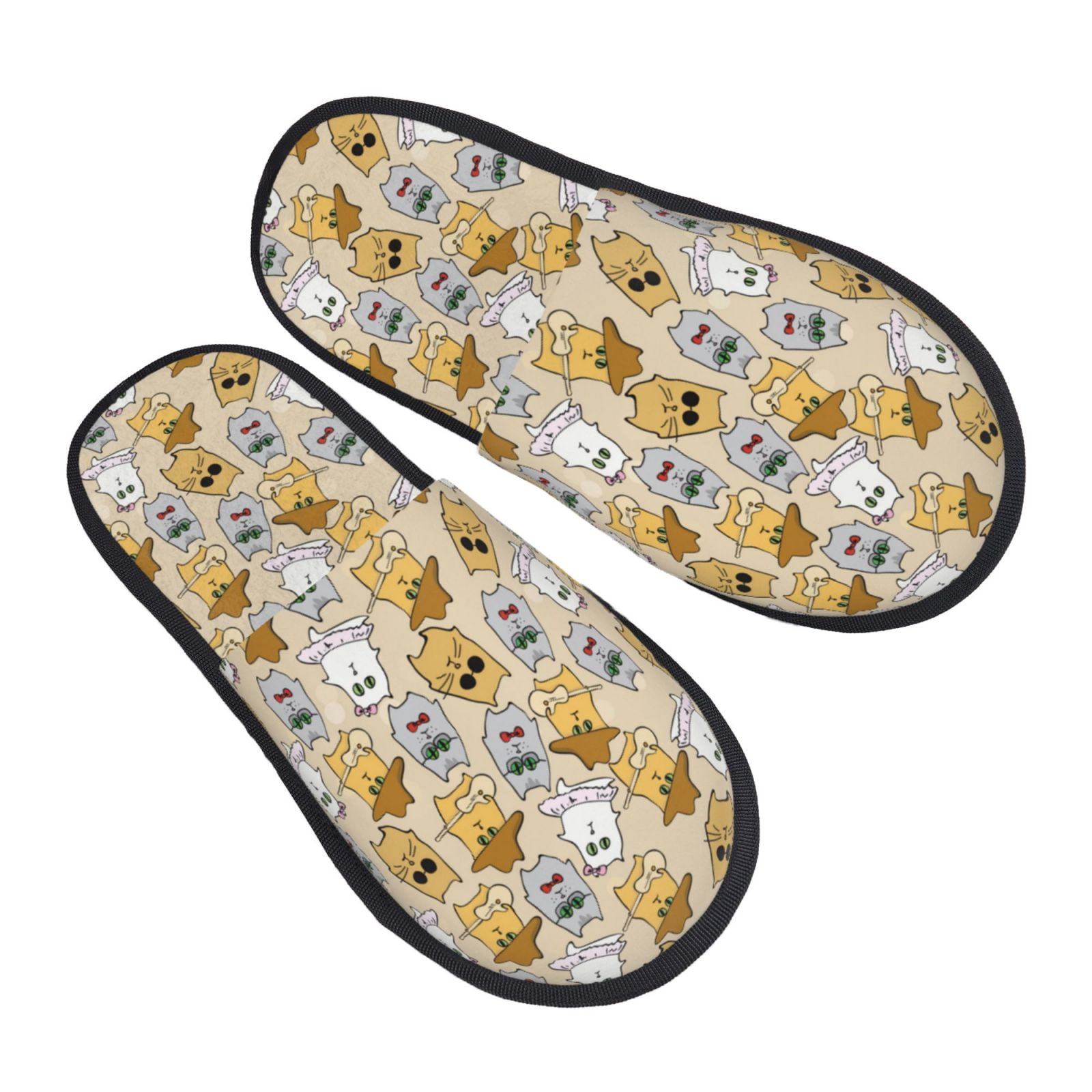 Bingfone Music Dancing Cat House Slippers for Women Men with Soft ...