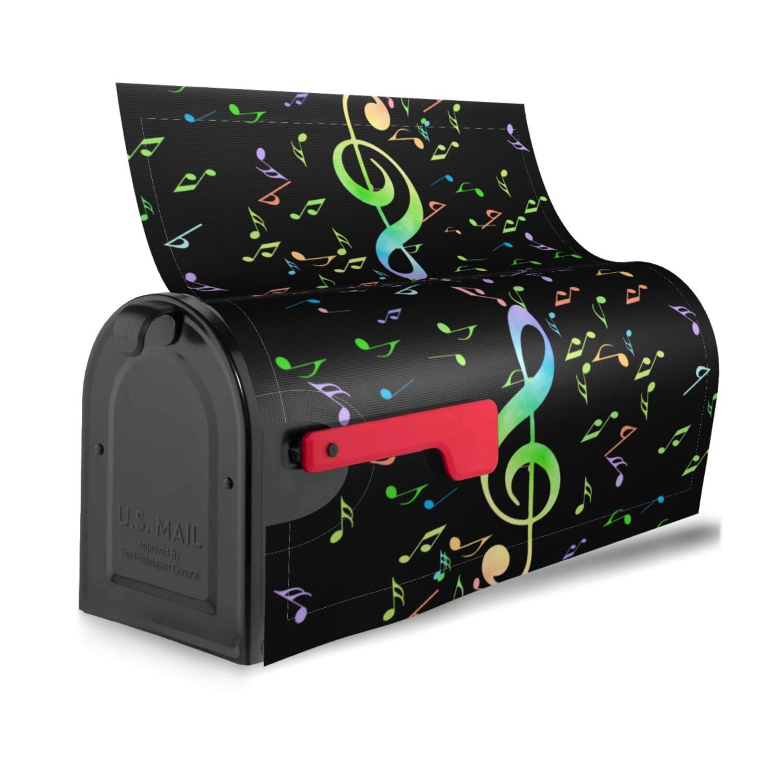 Bingfone Music Notes Magnetic Mailbox Cover Standard Size for Garden ...
