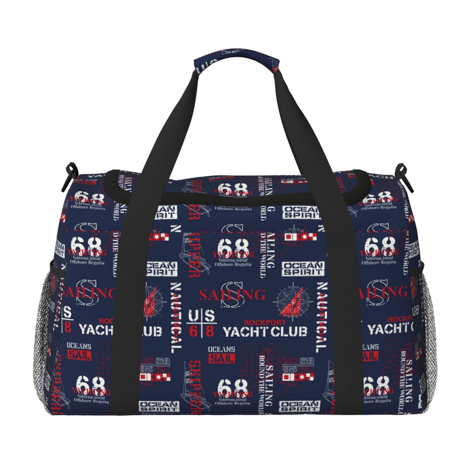 Bingfone Nautical Style Sailboat Print Travel Duffel Tote Bag ...