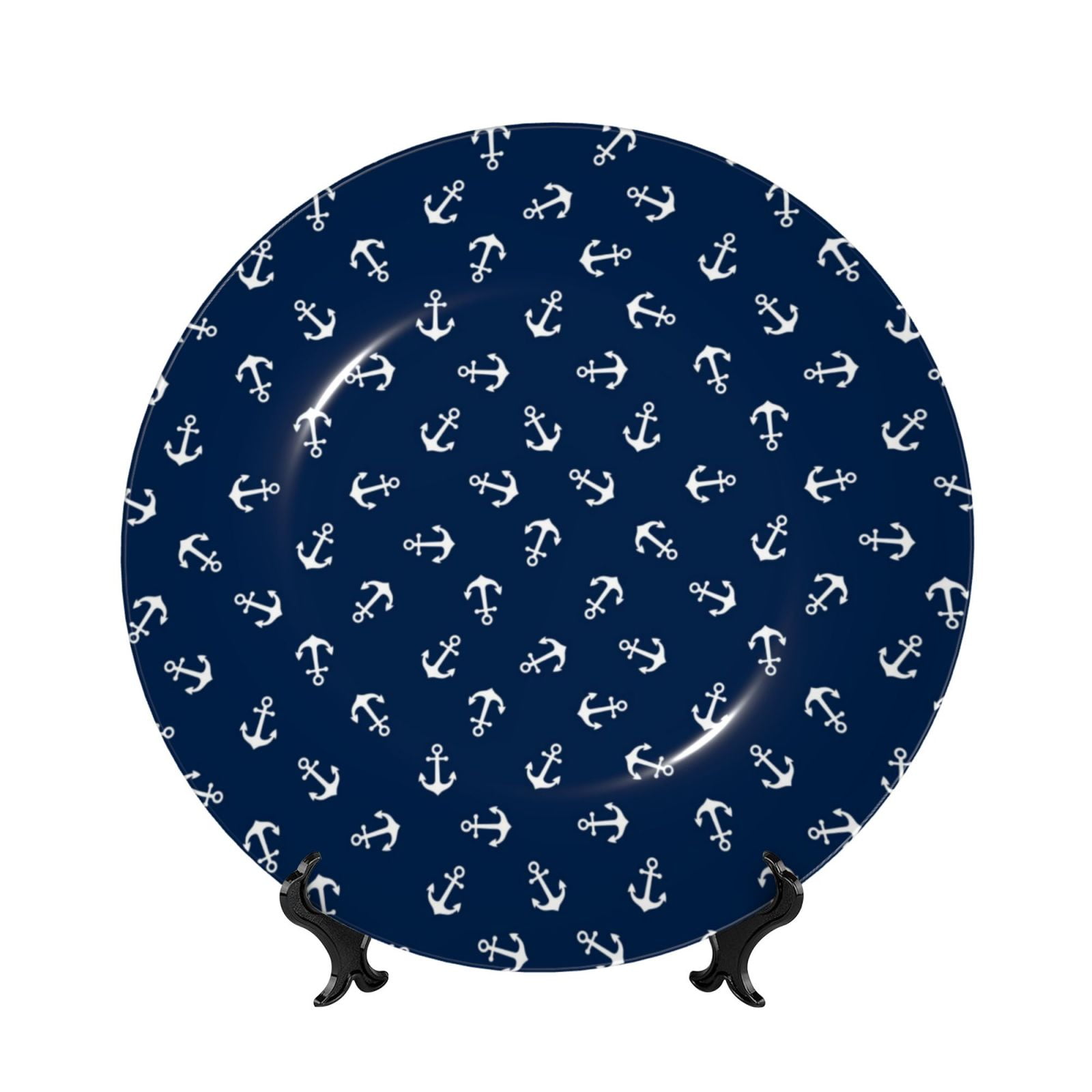 Bingfone Nautical Themed Simple Anchors Print Bone China Dinner ...