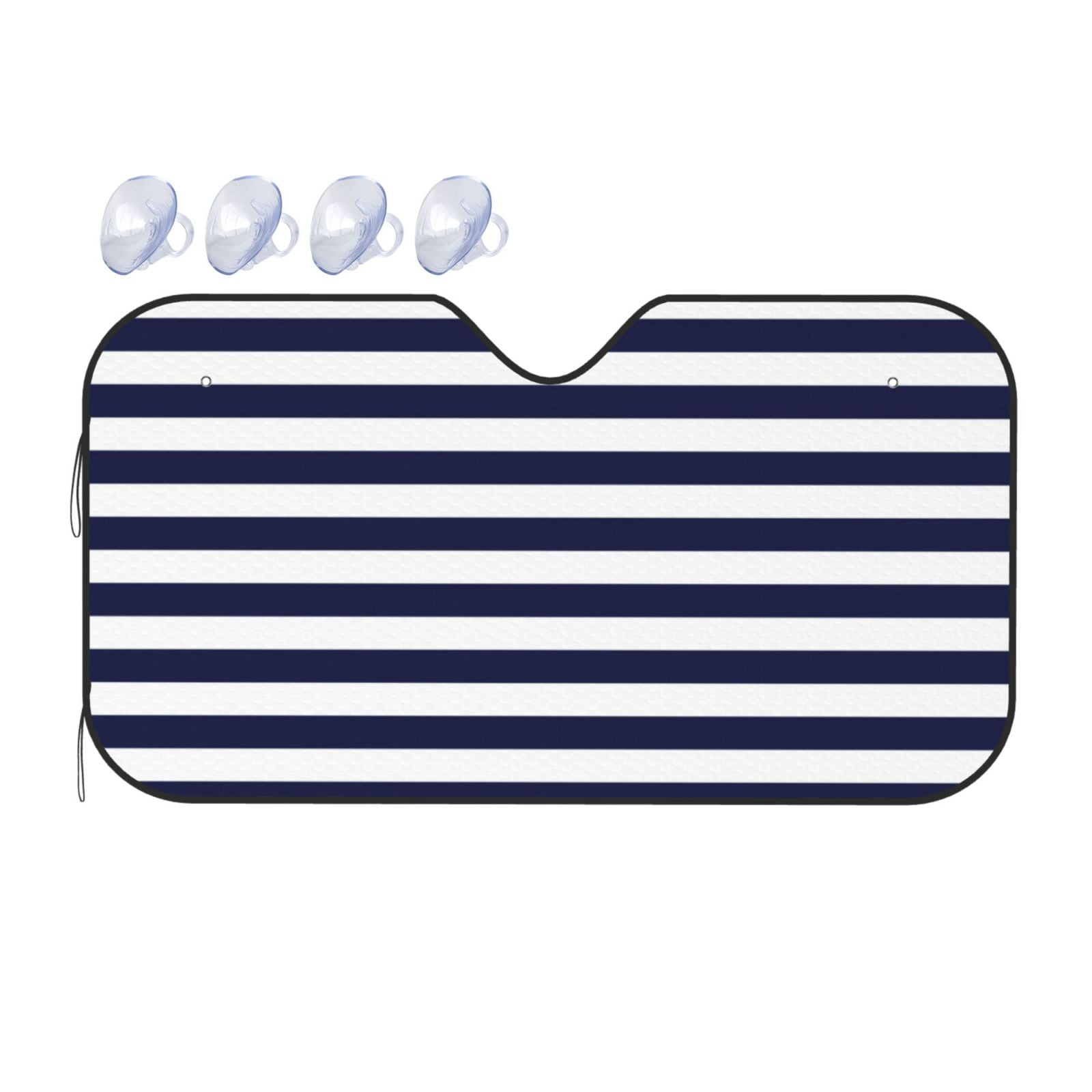 Bingfone Navy Blue And White Stripes Car Windshield Sunshade,Sun ...
