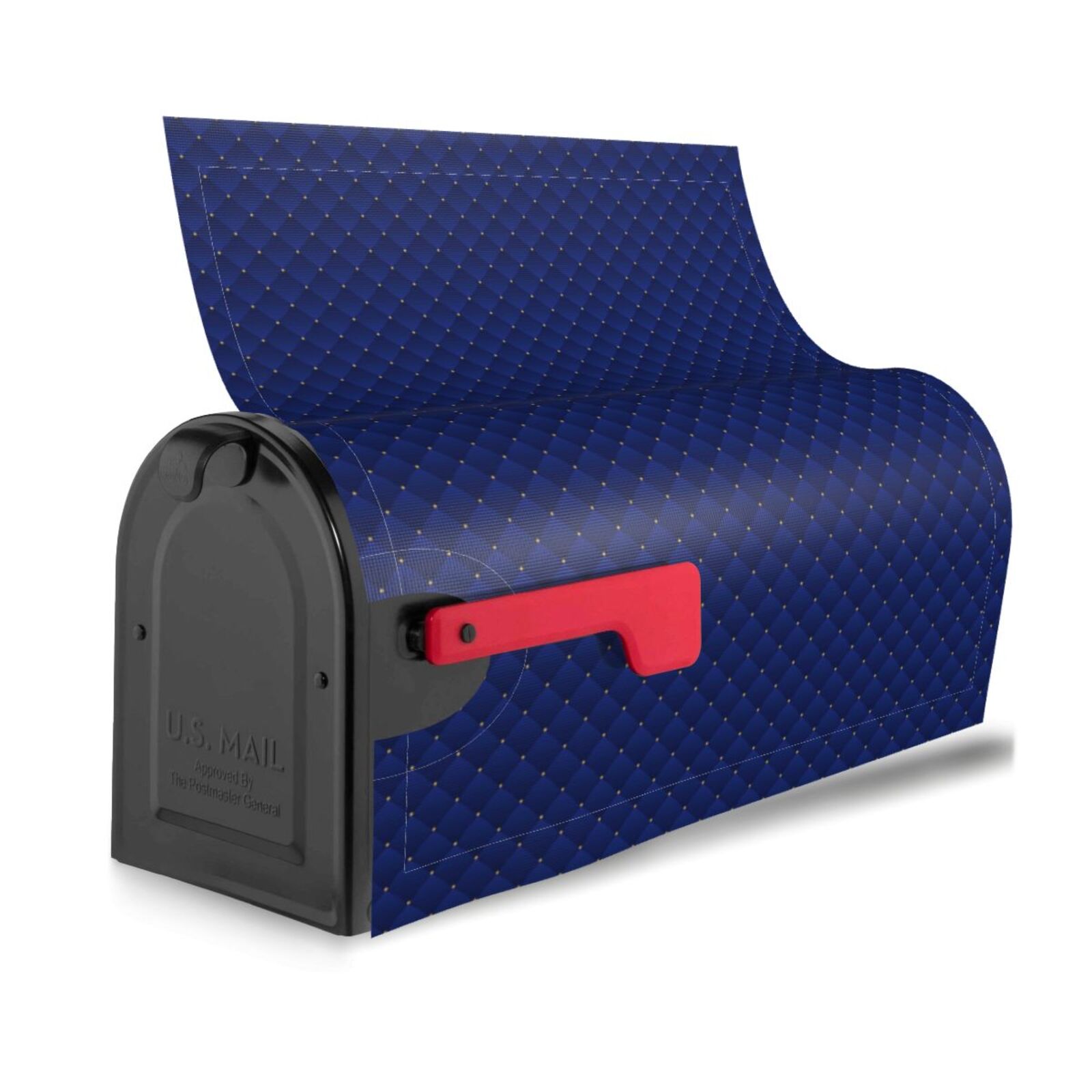 Bingfone Navy Blue Magnetic Mailbox Cover Standard Size for Garden Yard ...