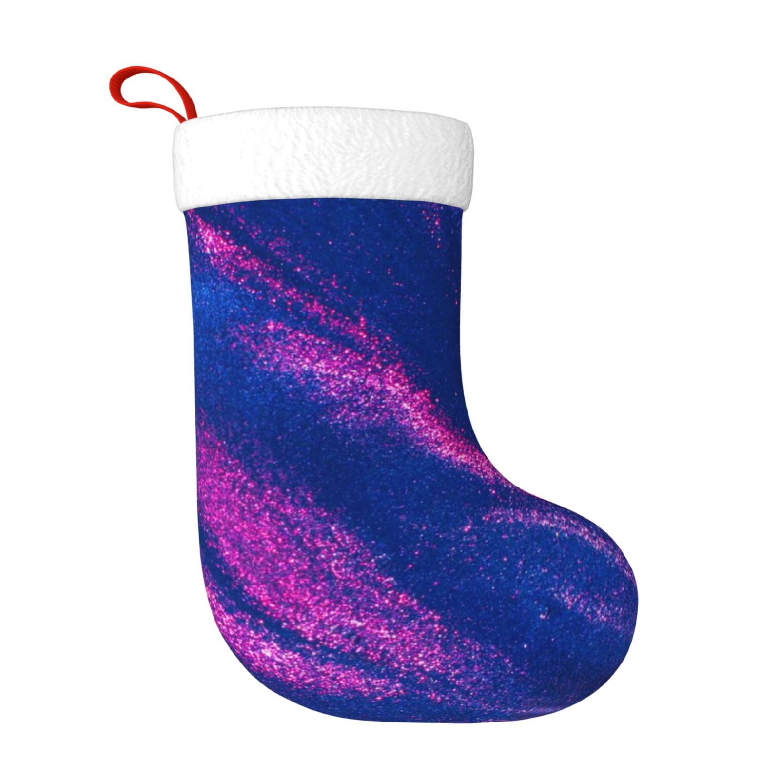 Bingfone Neon Gradient Blue Print Personalized Christmas Stocking ...