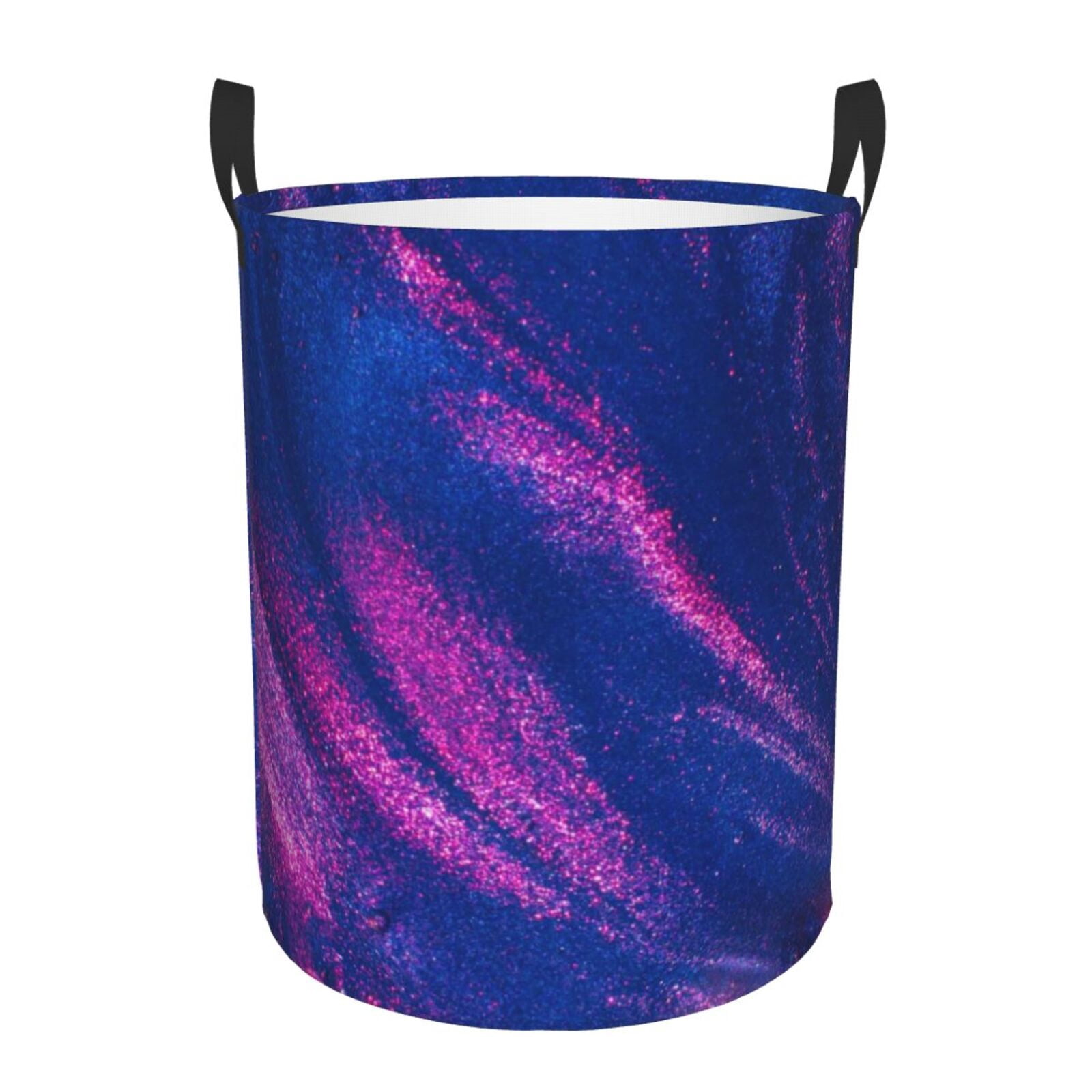 Bingfone Neon Gradient Blue Waterproof Foldable Laundry Hamper Bucket ...