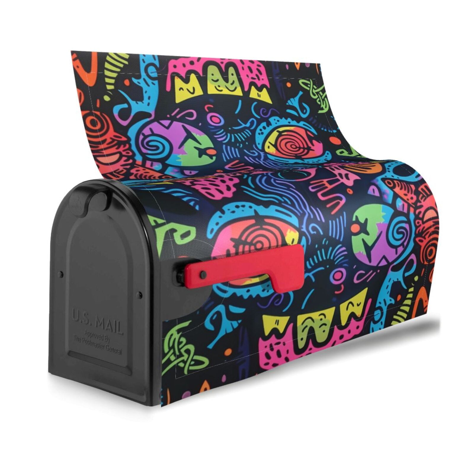 Bingfone Neon Graffiti Urban Art Magnetic Mailbox Cover Standard Size ...