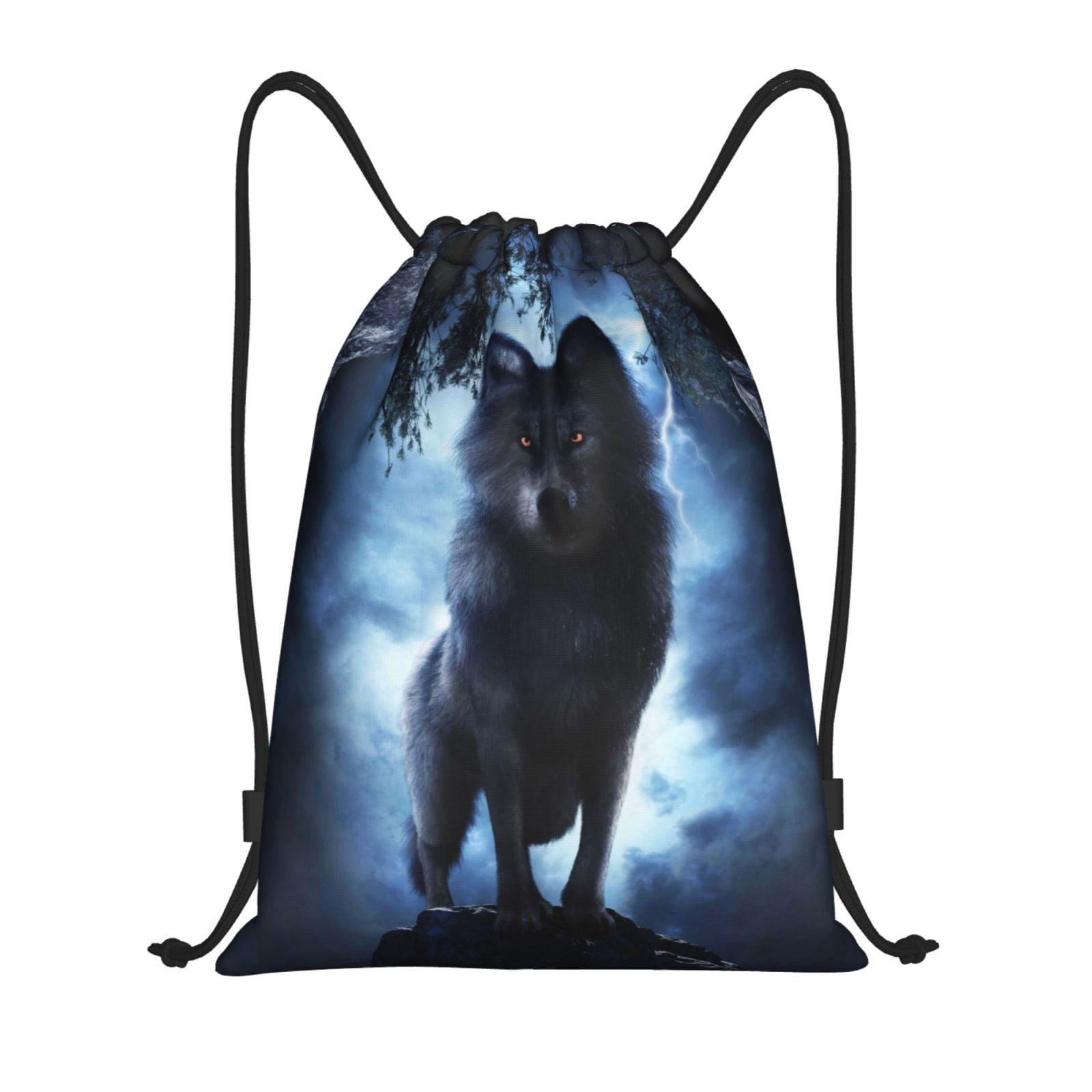 Bingfone Night Scene Of Wolves Drawstrings Backpacks Bags For Men Women ...