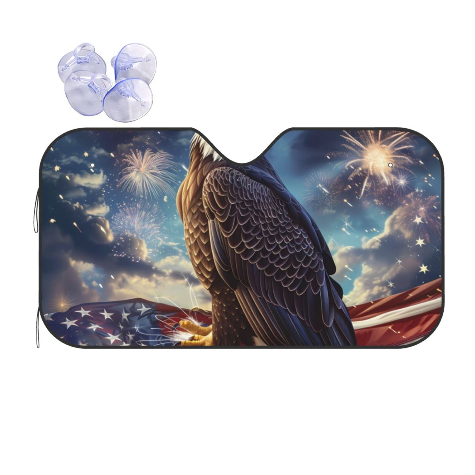 Bingfone Night Sky Bald Eagle Car Windshield Sun Shade Protector Keep ...