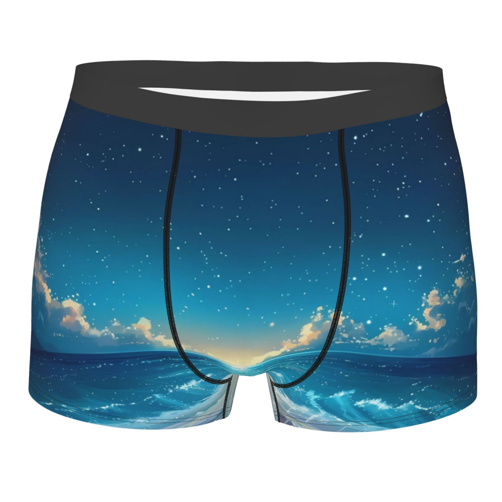 Bingfone Night Sky Beach Scene Men's Underwear - Casual Stretch Boxer ...
