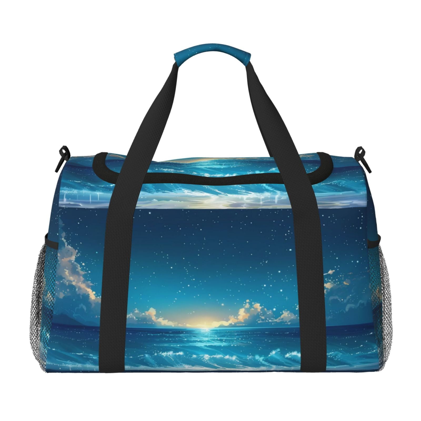 Bingfone Night Sky Beach Scene Print Travel Duffel Tote Bag,Waterproof ...