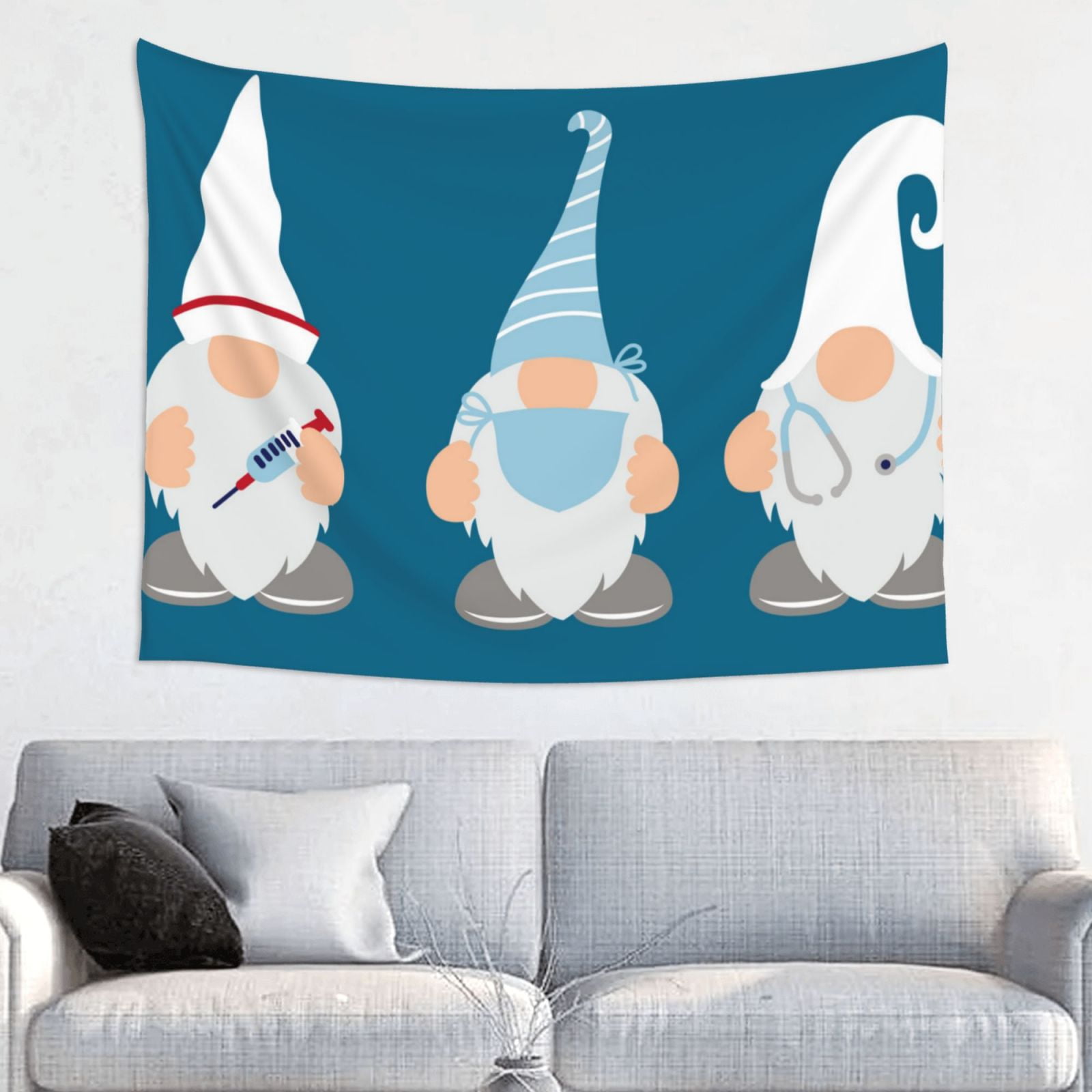 Bingfone Nurse Doctor Gnomes Tapestry Wall Hanging Decor For Living ...