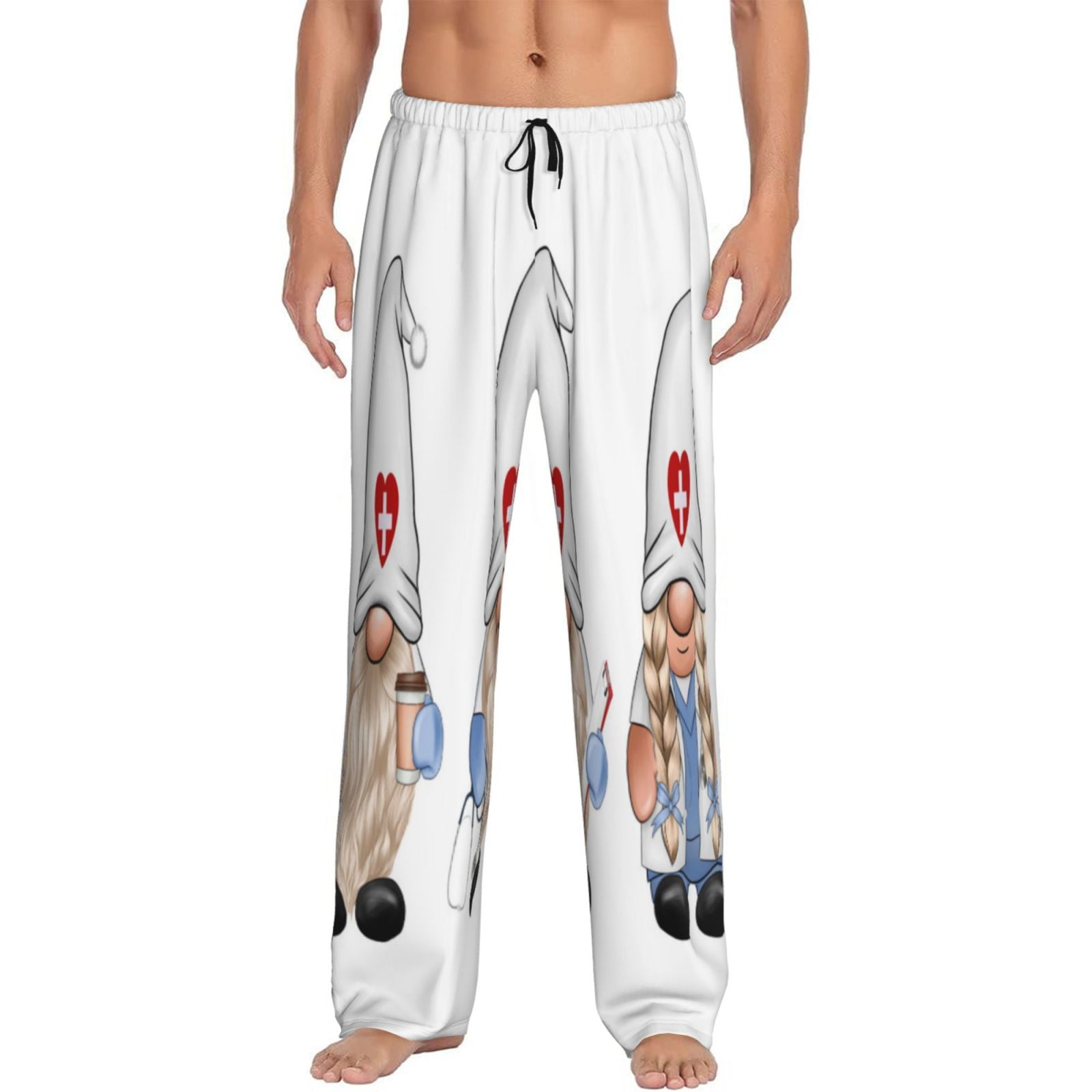 Bingfone Nurse doctor gnome Mens All Over Print Sleep Pajama Pants-X ...