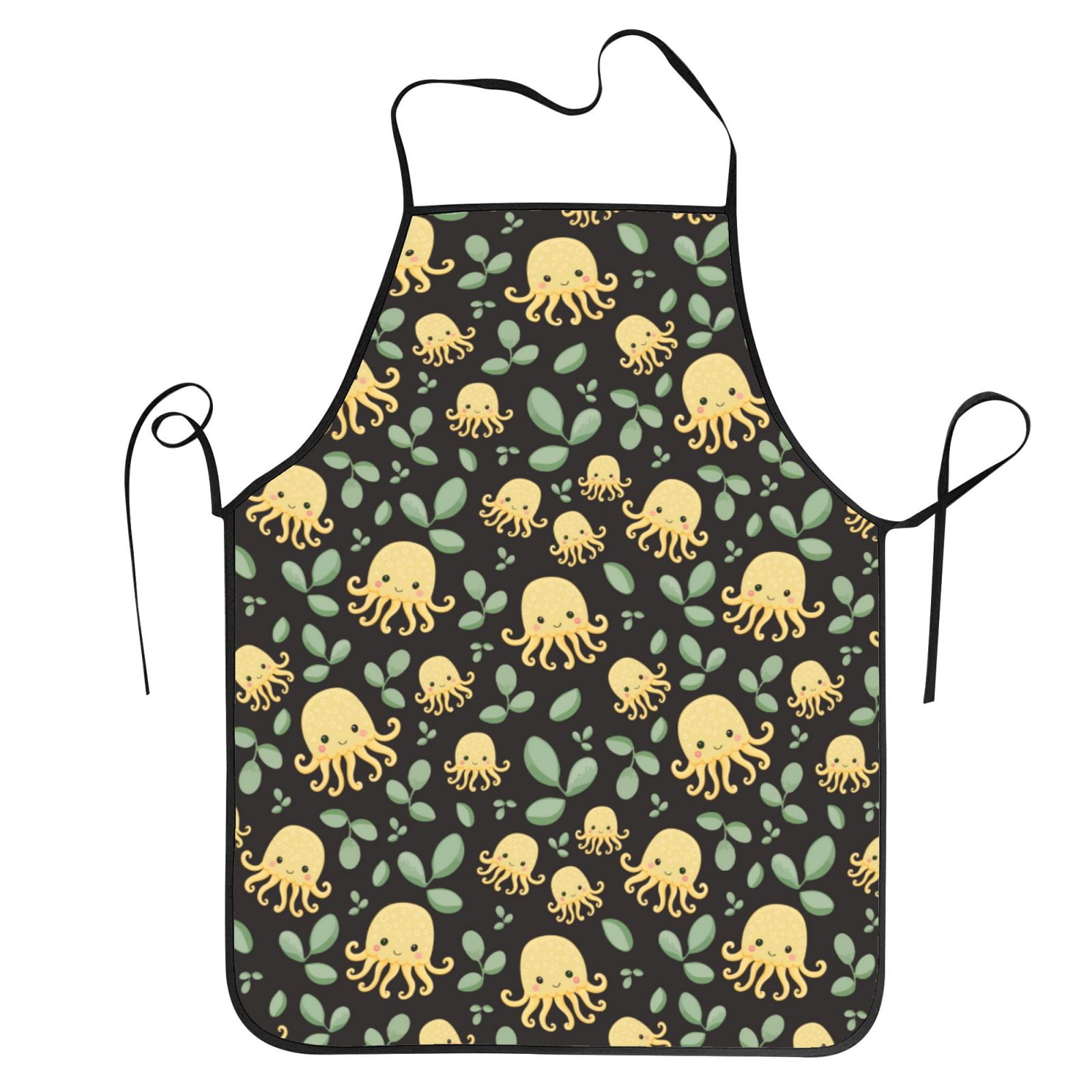 Bingfone Octopuses And Leaves for Tie-up Apron, Unisex Waterproof and ...