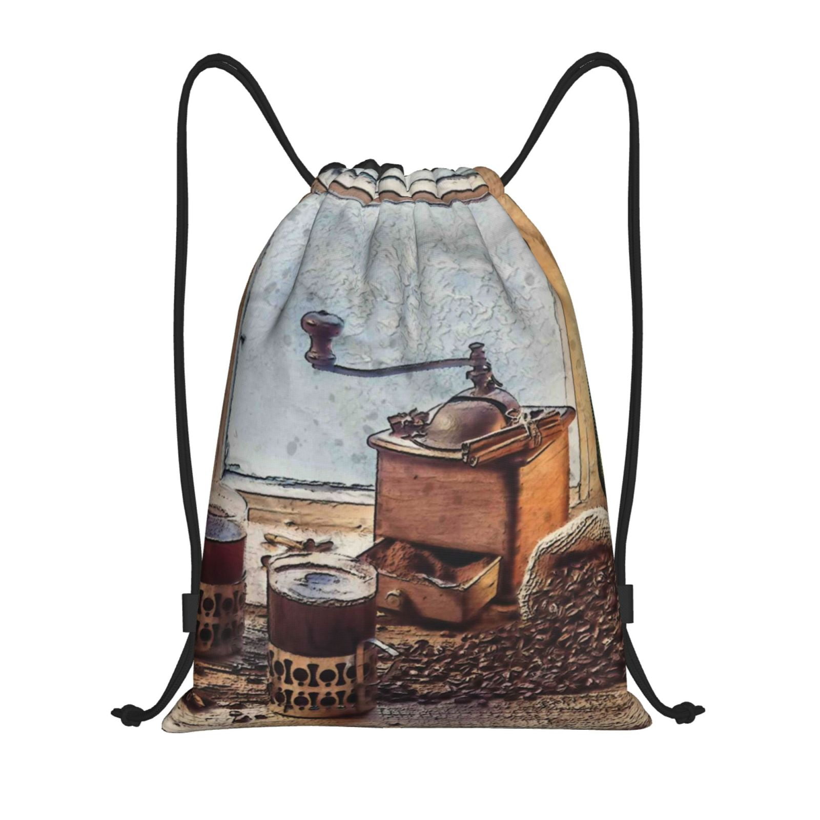 Bingfone Oil Lamp Coffee Beans Drawstrings Backpacks Bags For Men Women ...