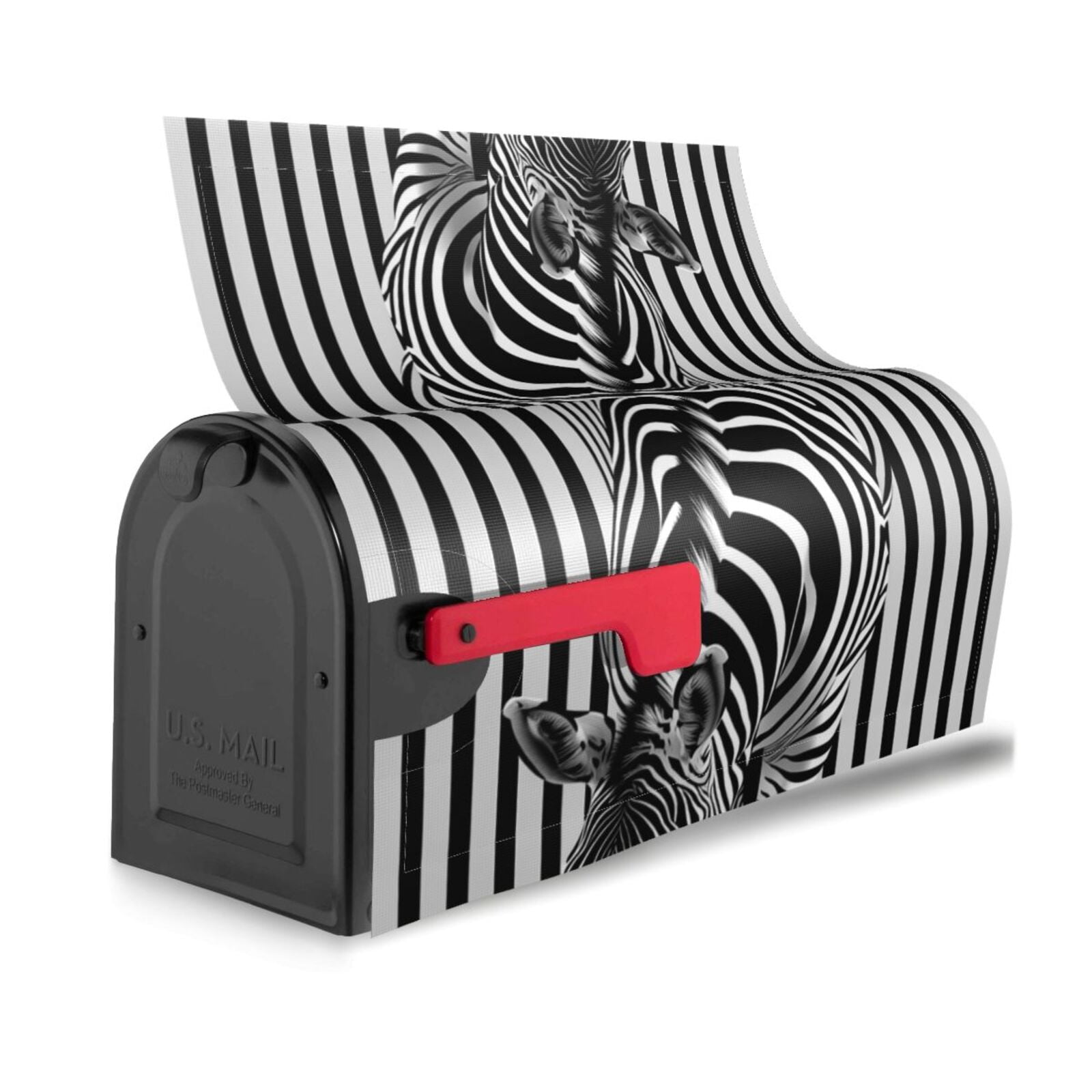 Bingfone Optical Zebra Illusion Magnetic Mailbox Cover Standard Size ...