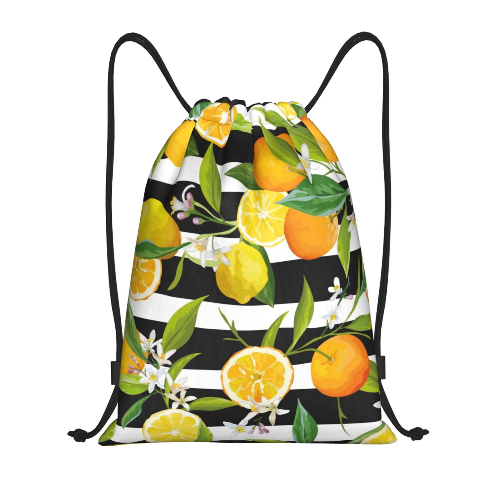 Bingfone Orange And Lemon Drawstrings Backpacks Bags For Men Women Gym ...