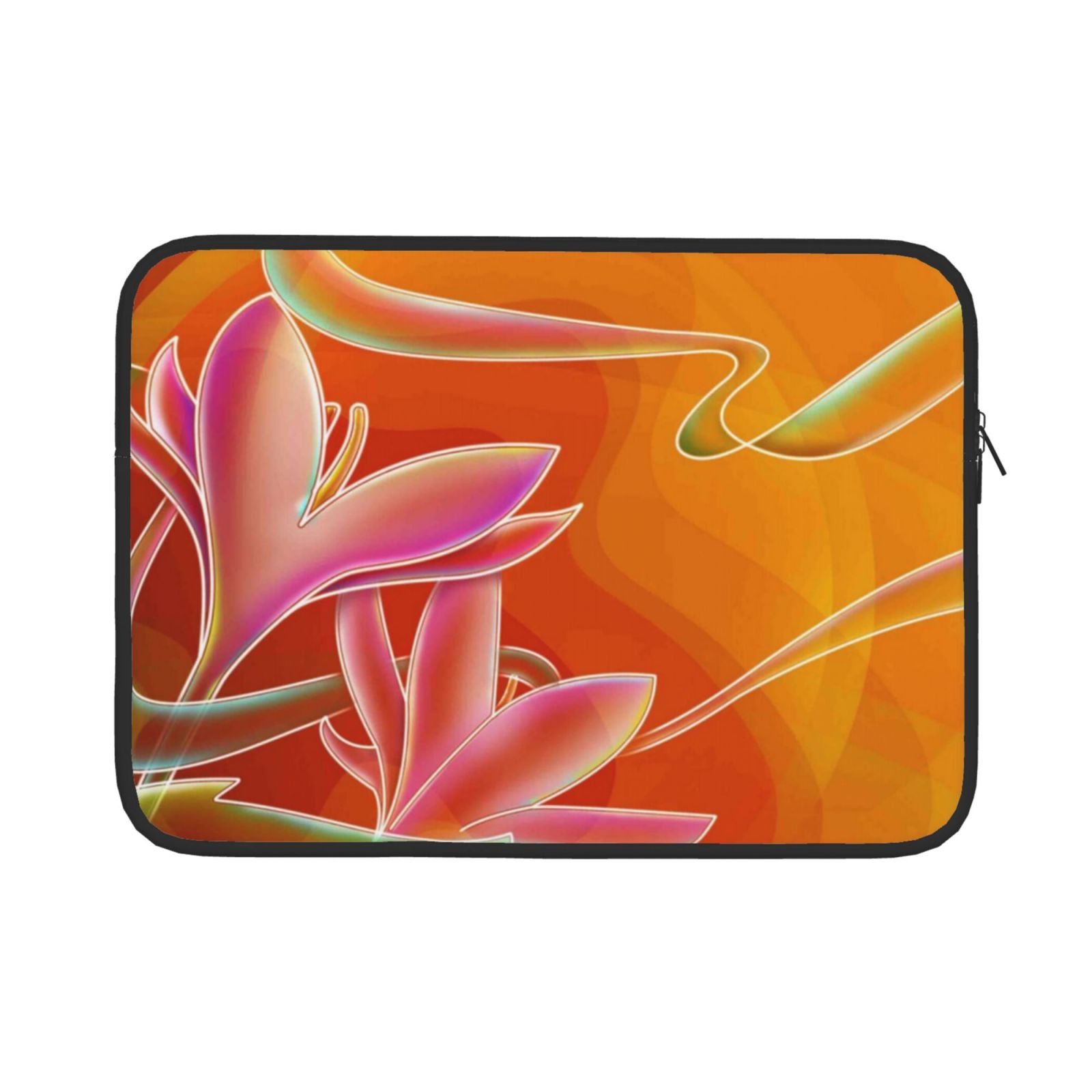 Bingfone Orange Flower Psychedelic Laptop Sleeve Case 13 Inch, 360 ...