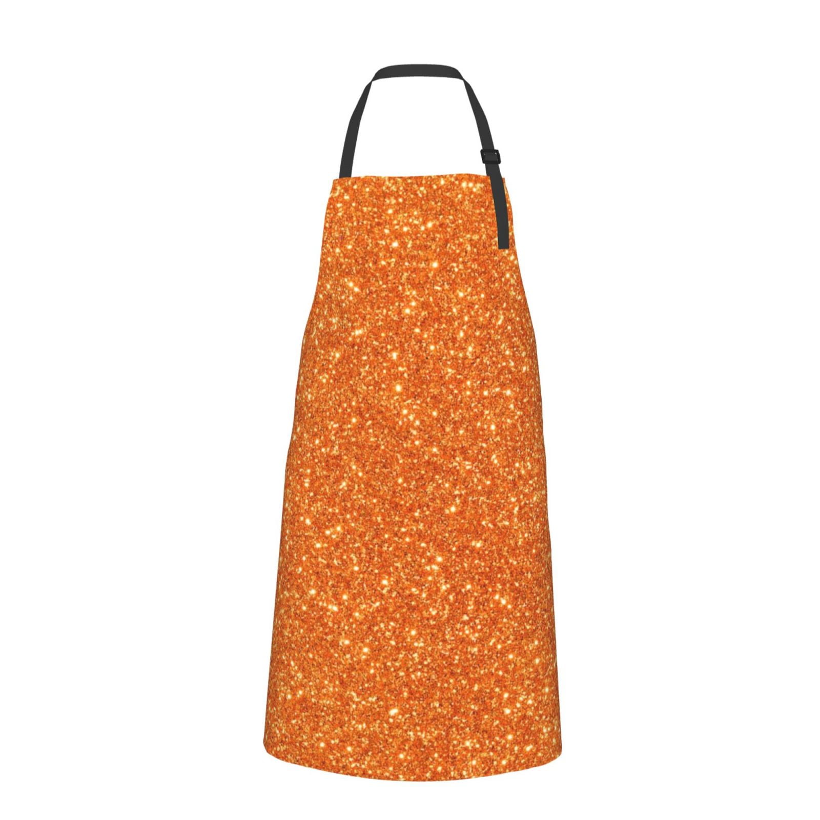 Bingfone Orange Glitter Apron Gifts For Men, Women Professional Grade ...