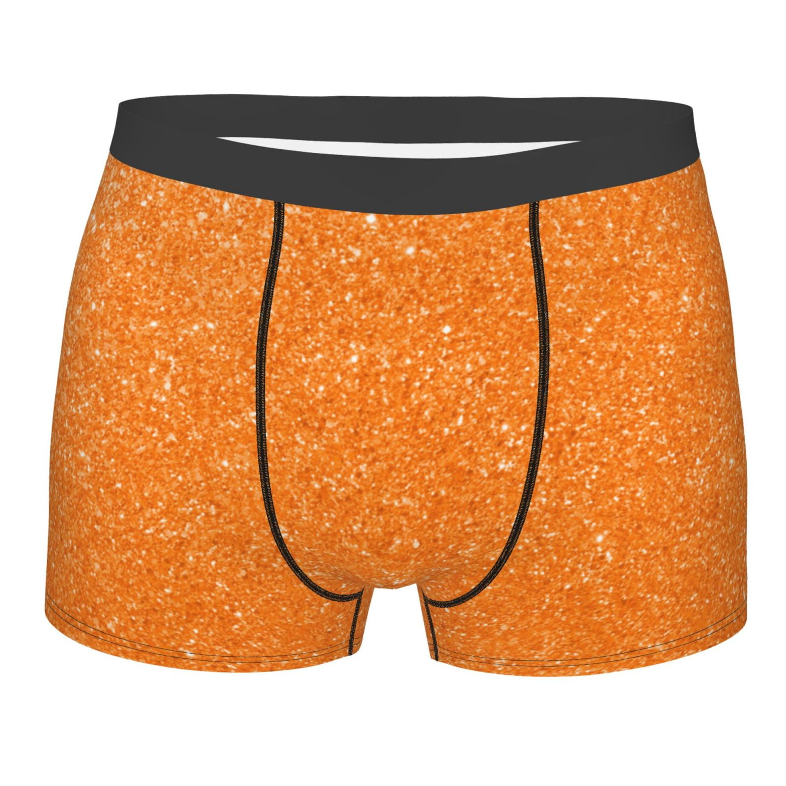 Bingfone Orange Glitter2 Men's Underwear - Casual Stretch Boxer Briefs ...