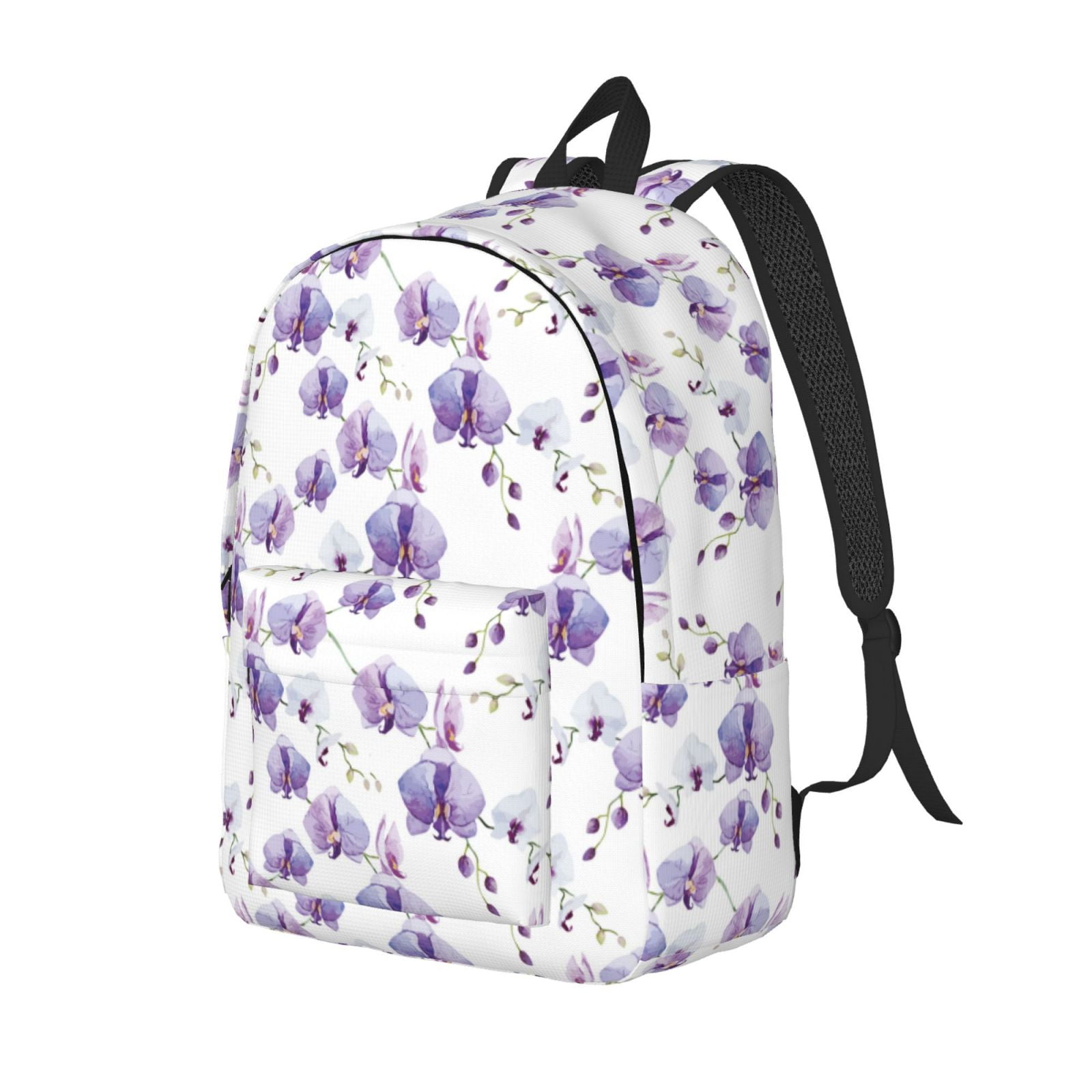Bingfone Orchids Flowers Print Canvas College Laptop Backpack, Large ...