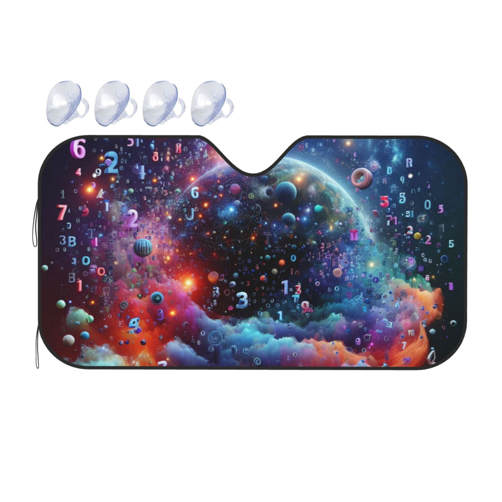 Bingfone Outer Space Floating Numbers And Letters Car Windshield ...