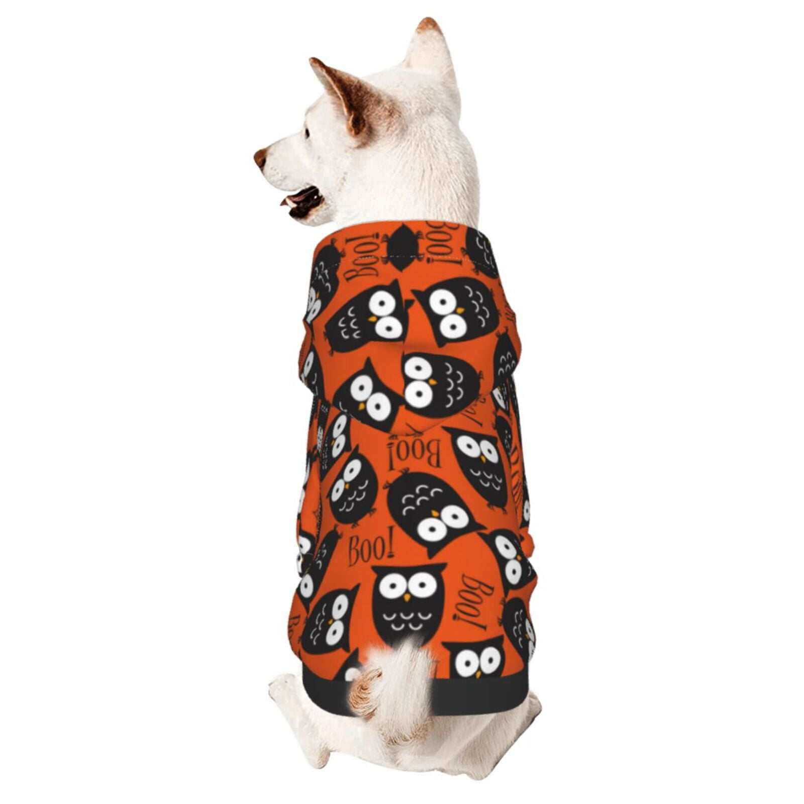 Bingfone Owls And Boo Dog Clothes Hoodie, Pet Winter Coat,Puppy ...