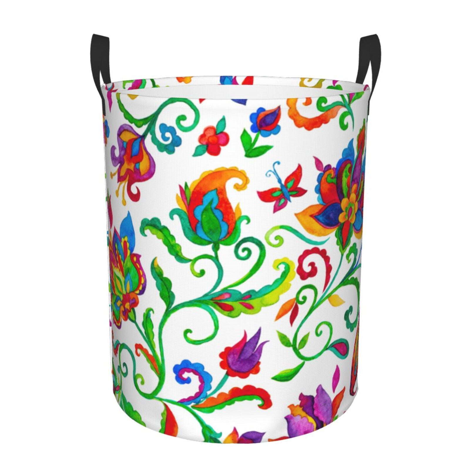 Bingfone Paisley Waterproof Foldable Laundry Hamper Bucket With Handles ...