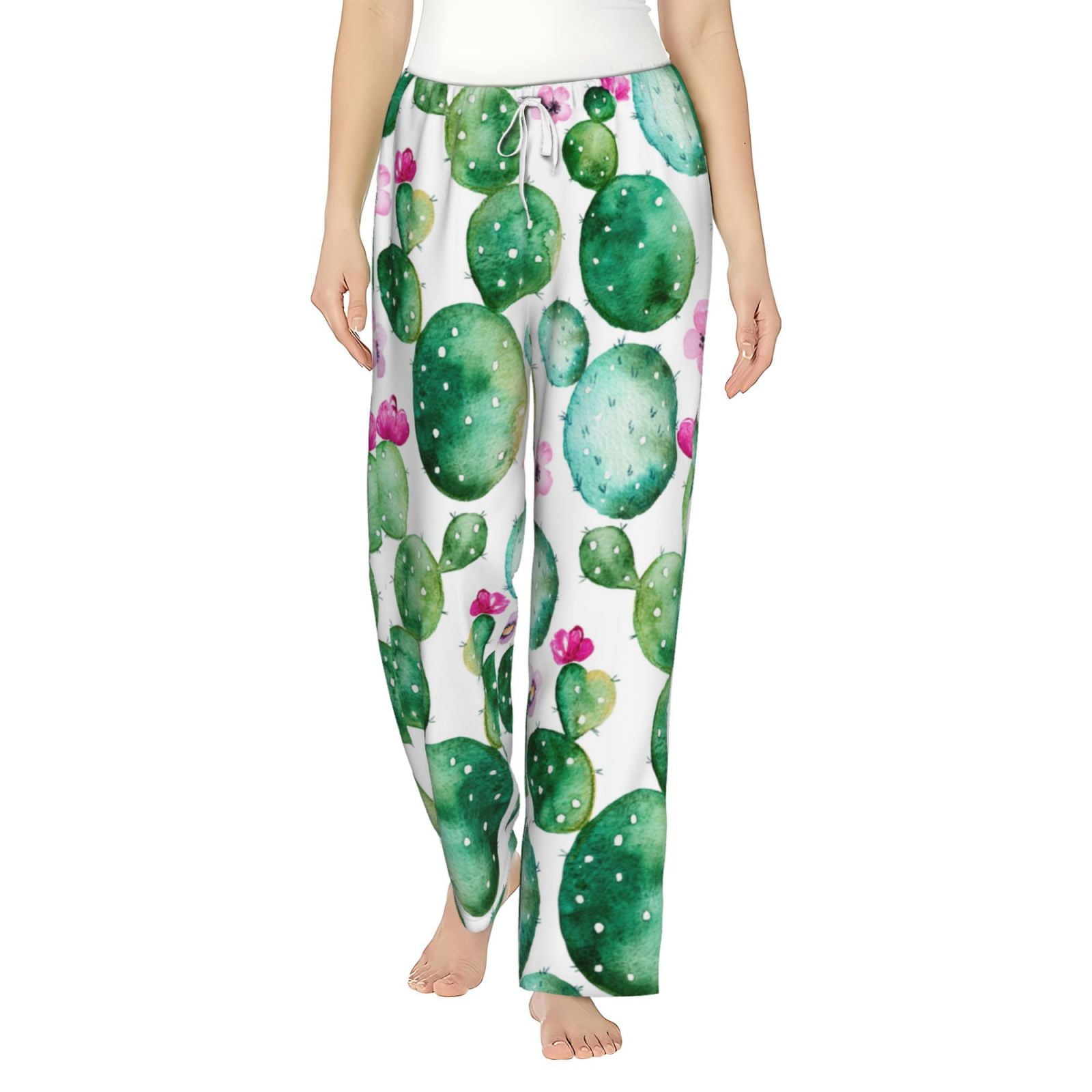 Bingfone Pajamas For Women,Cactus Plants Pajama Pants With Pockets ...
