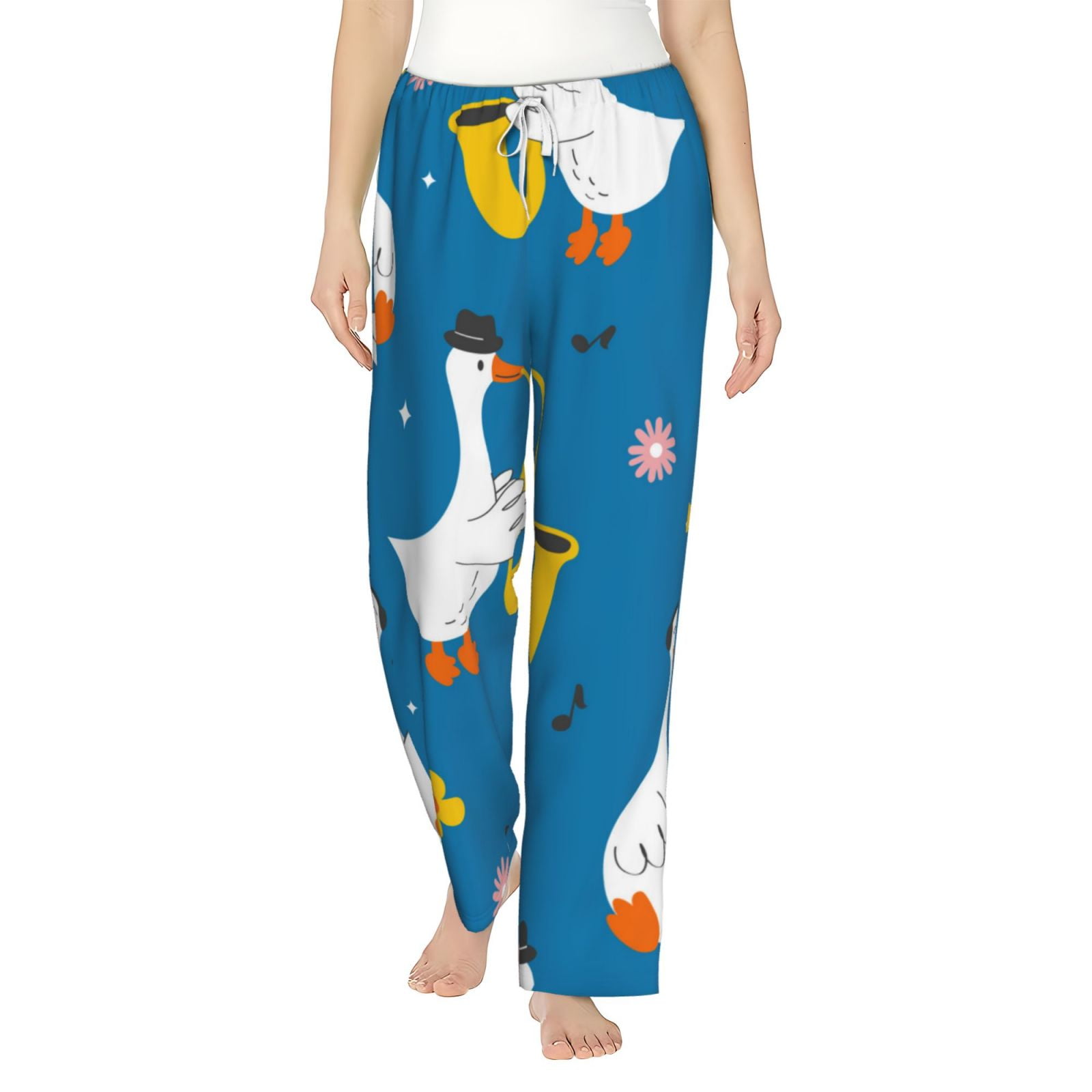 Bingfone Pajamas For Women,Cartoon Goose Pajama Pants With Pockets ...