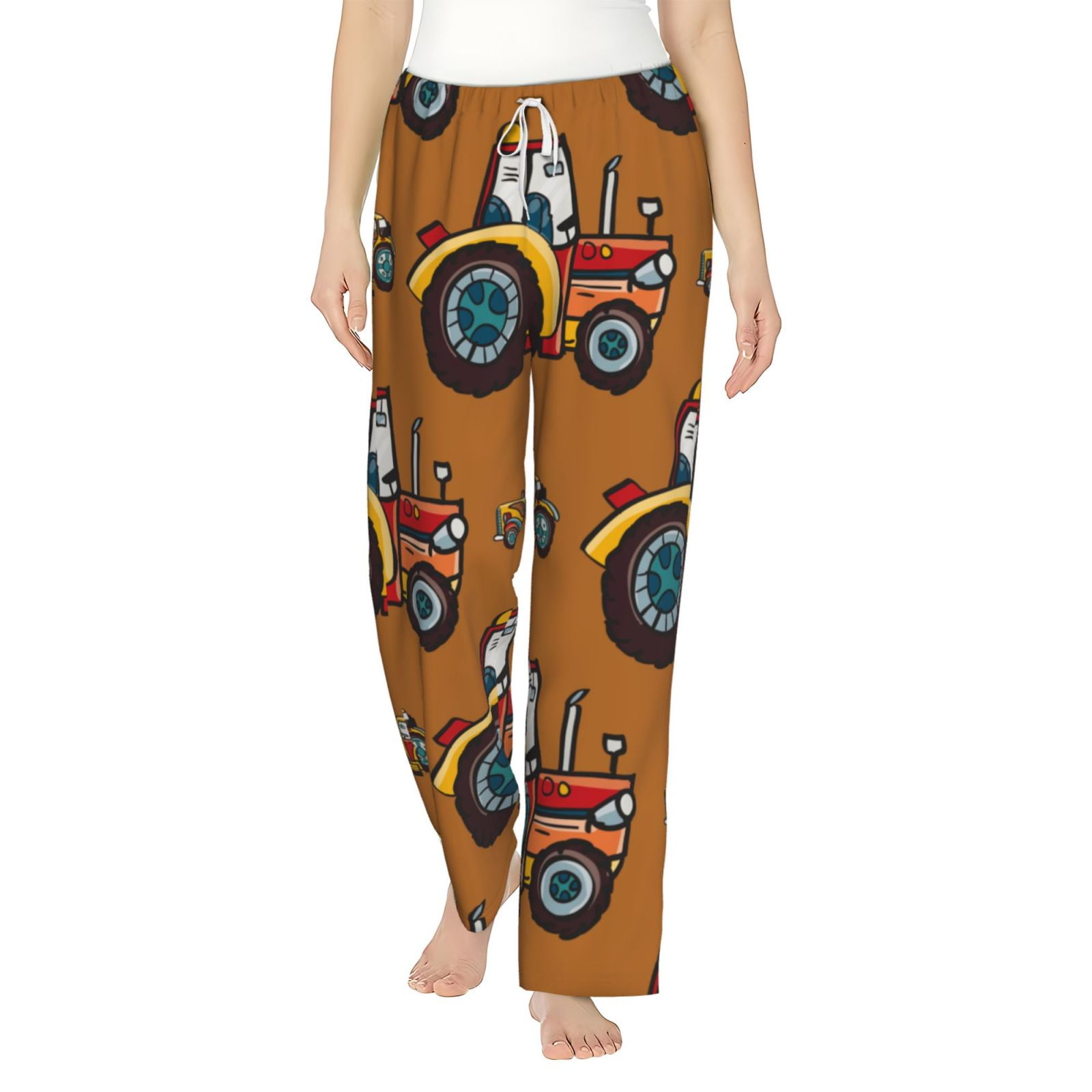 Bingfone Pajamas For Women,Cartoon Tractor Pajama Pants With Pockets ...