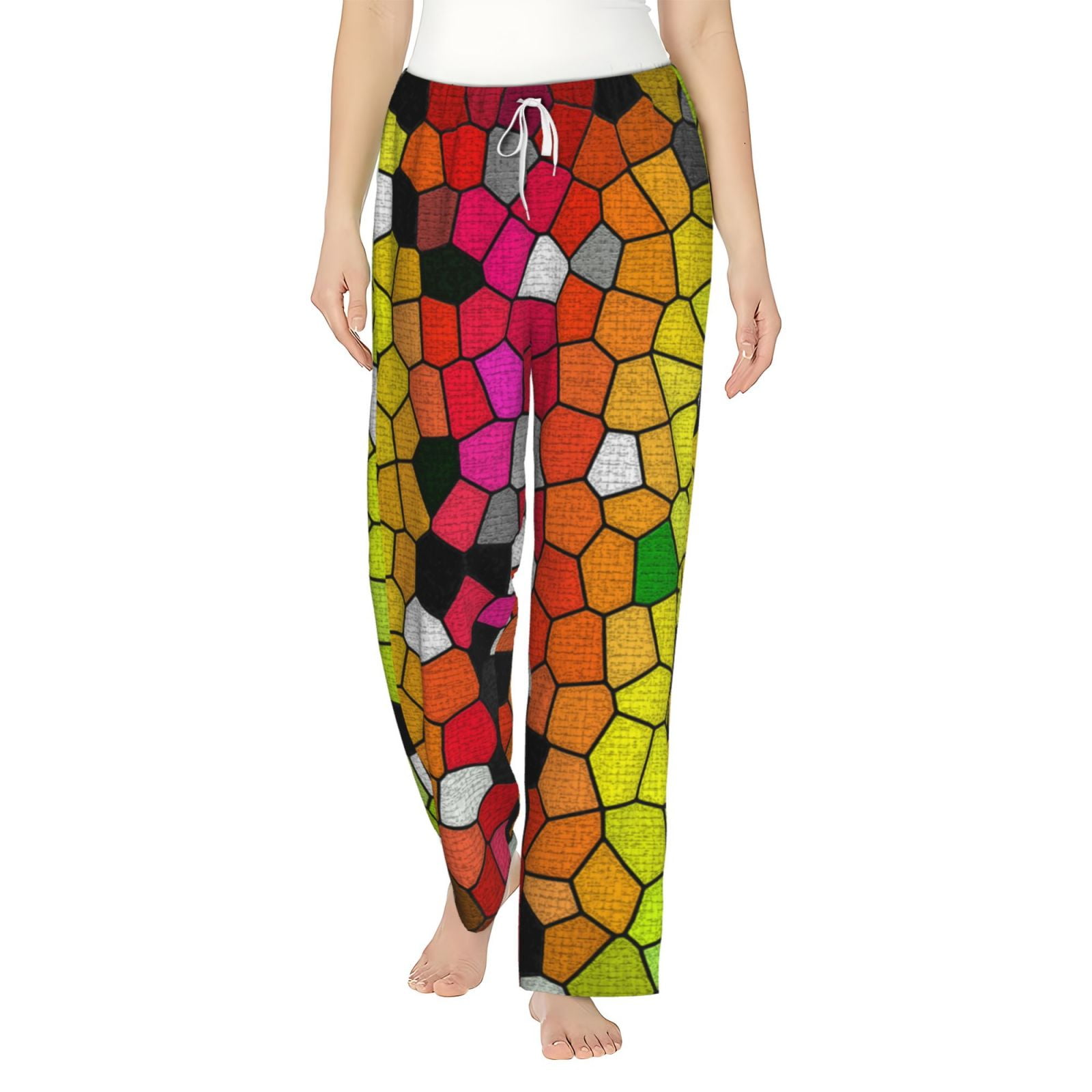 Bingfone Pajamas For Women,Colorful Tie Dye Stained Glass 1 Pajama ...