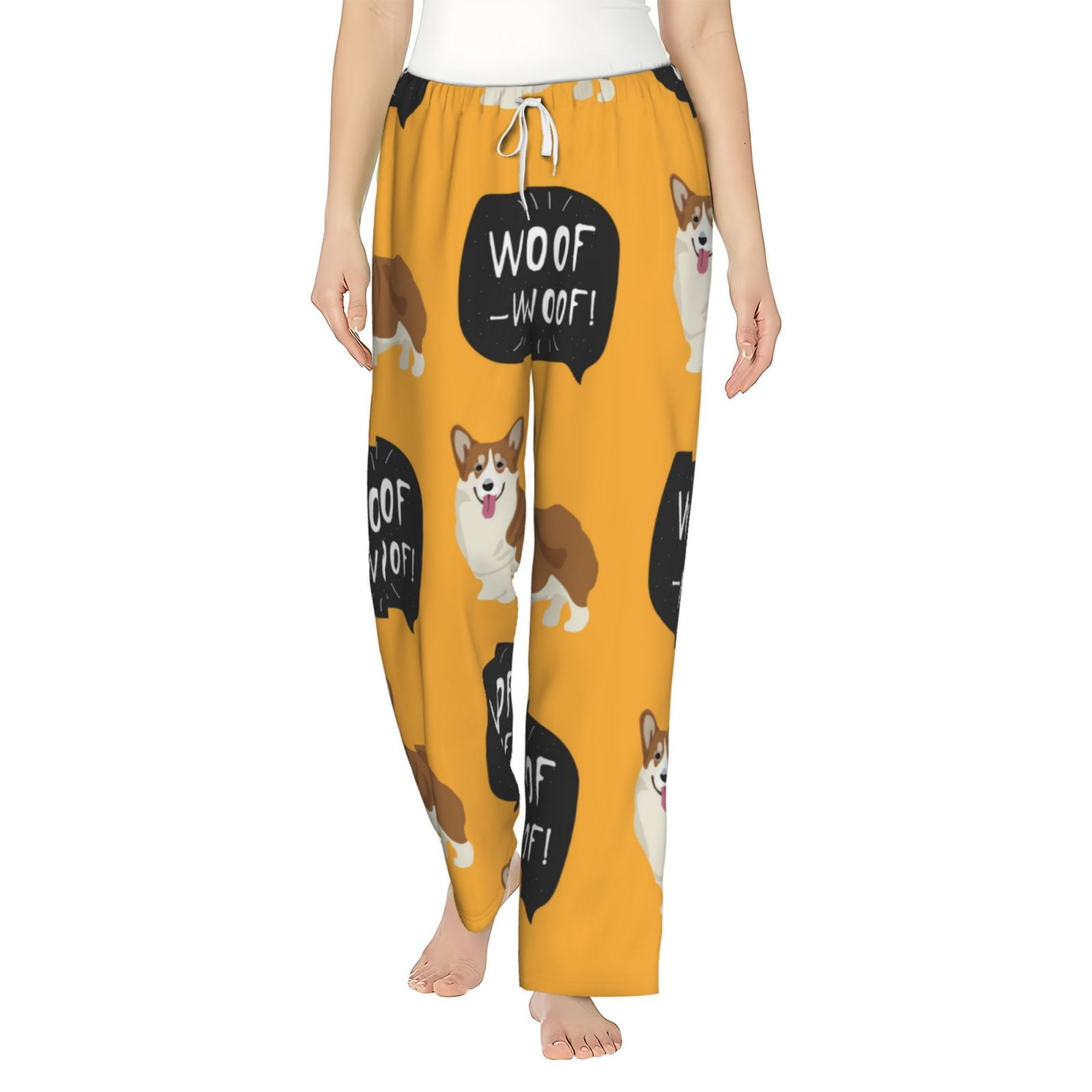 Bingfone Pajamas For Women,Corgi Pajama Pants With Pockets-Small ...