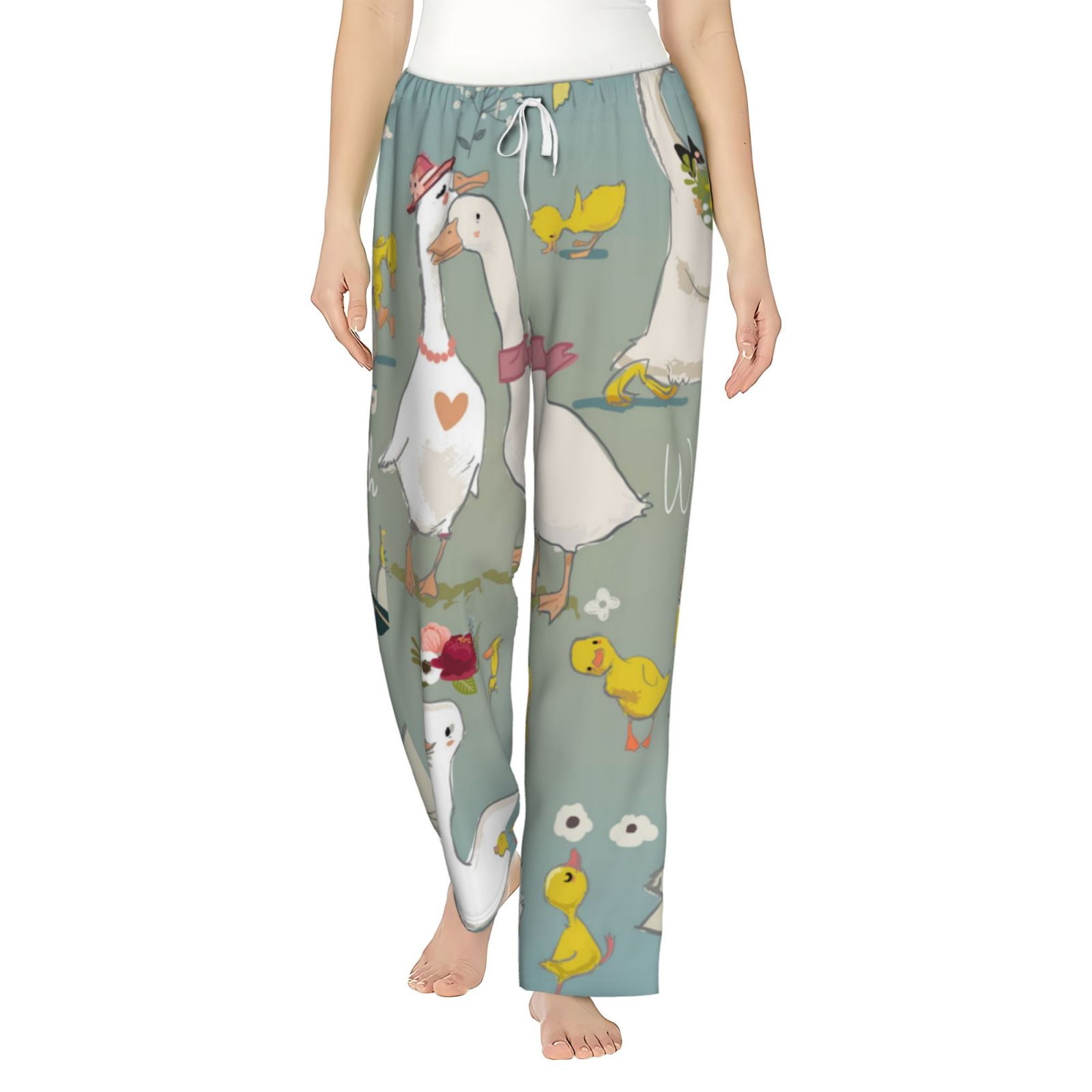 Bingfone Pajamas For Women,Cute Farm Birds Pajama Pants With Pockets ...