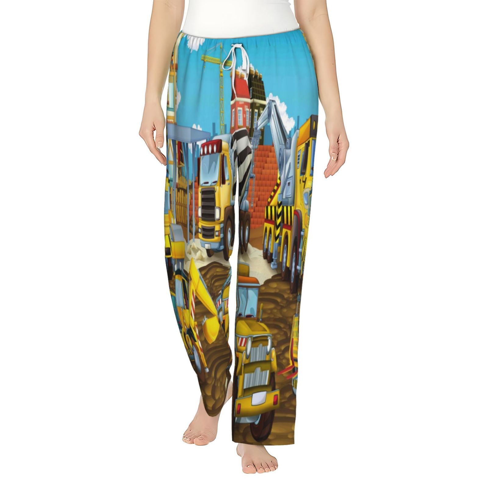 Bingfone Pajamas For Women,Different Construction Site Vehicles Pajama ...