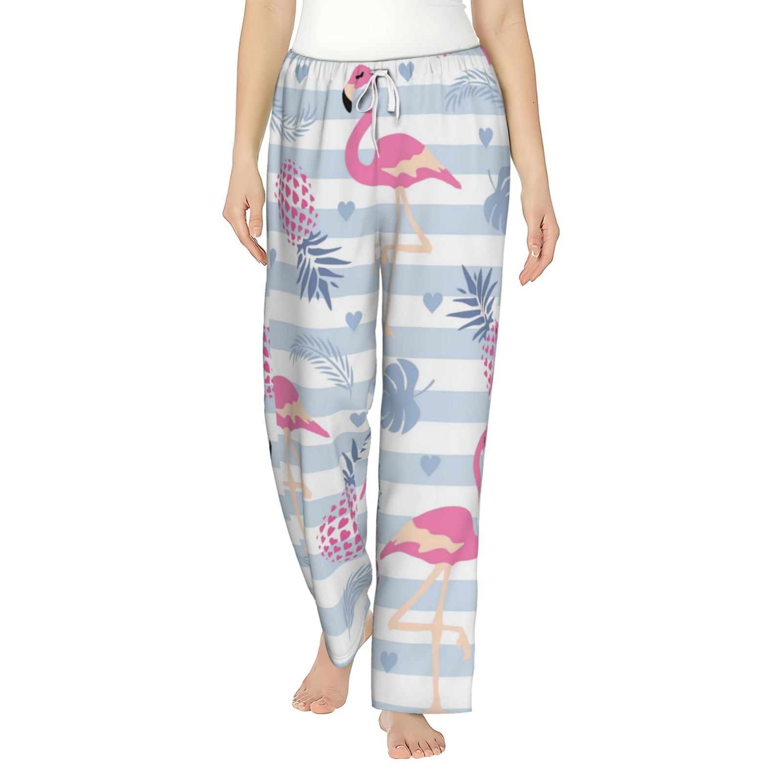 Bingfone Pajamas For Women,Flamingo And Pineapple Pajama Pants With ...