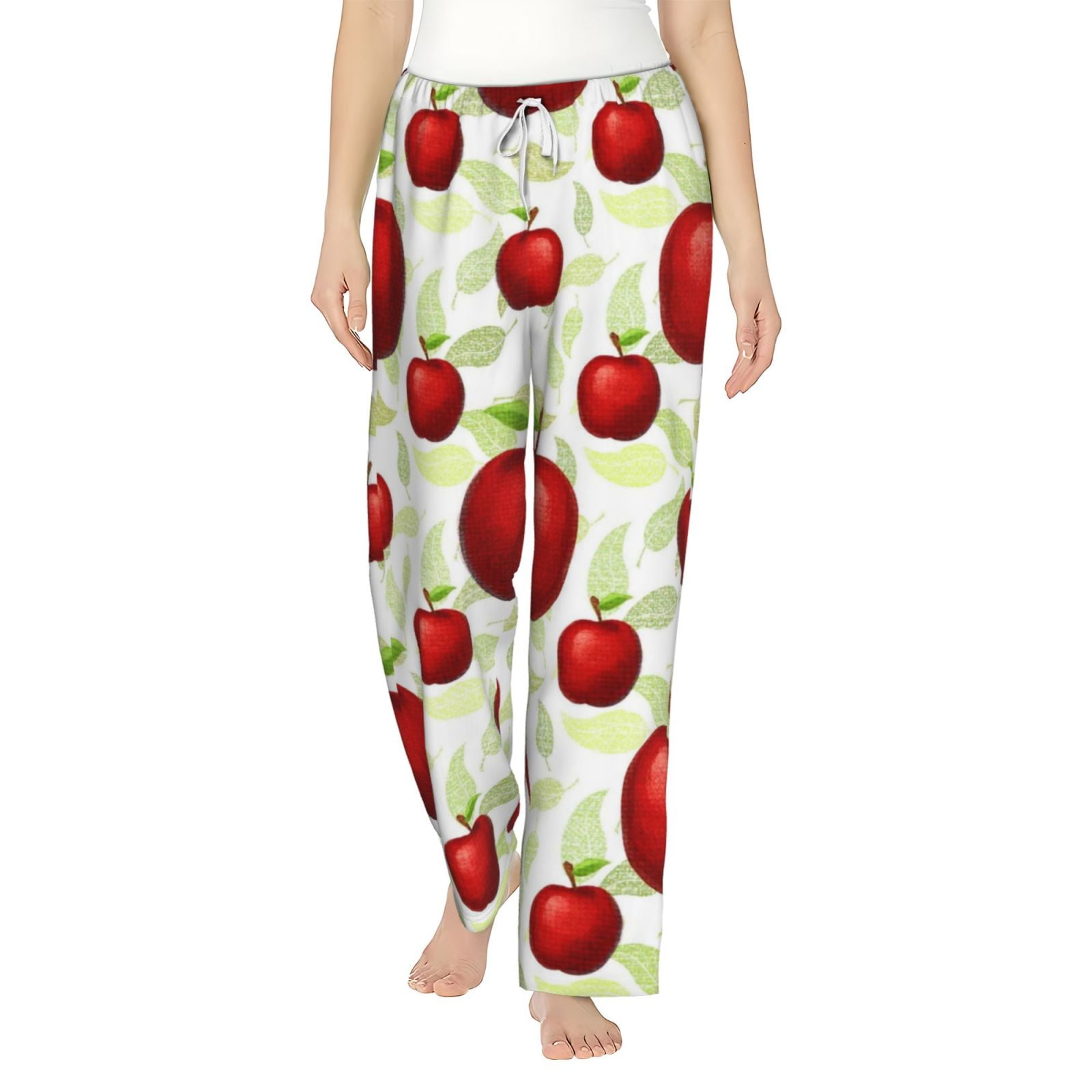 Bingfone Pajamas For Women,Fruit Apples Pajama Pants With Pockets-Large ...