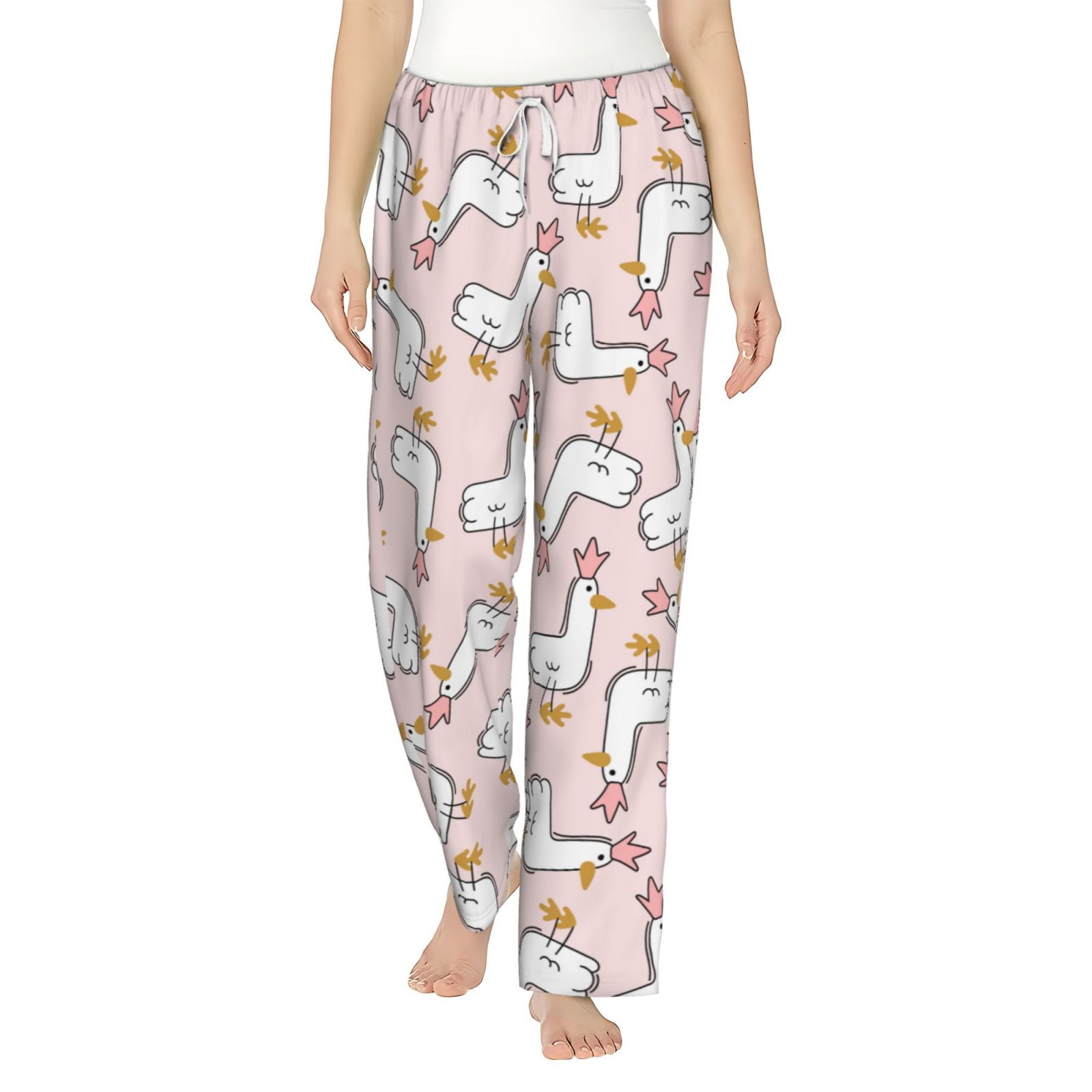 Bingfone Pajamas For Women,Goose Queen Pajama Pants With Pockets-Large ...