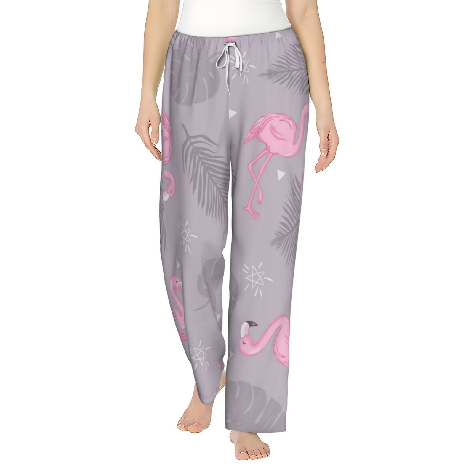 Bingfone Pajamas For Women,Pink Flamingo Pajama Pants With Pockets ...