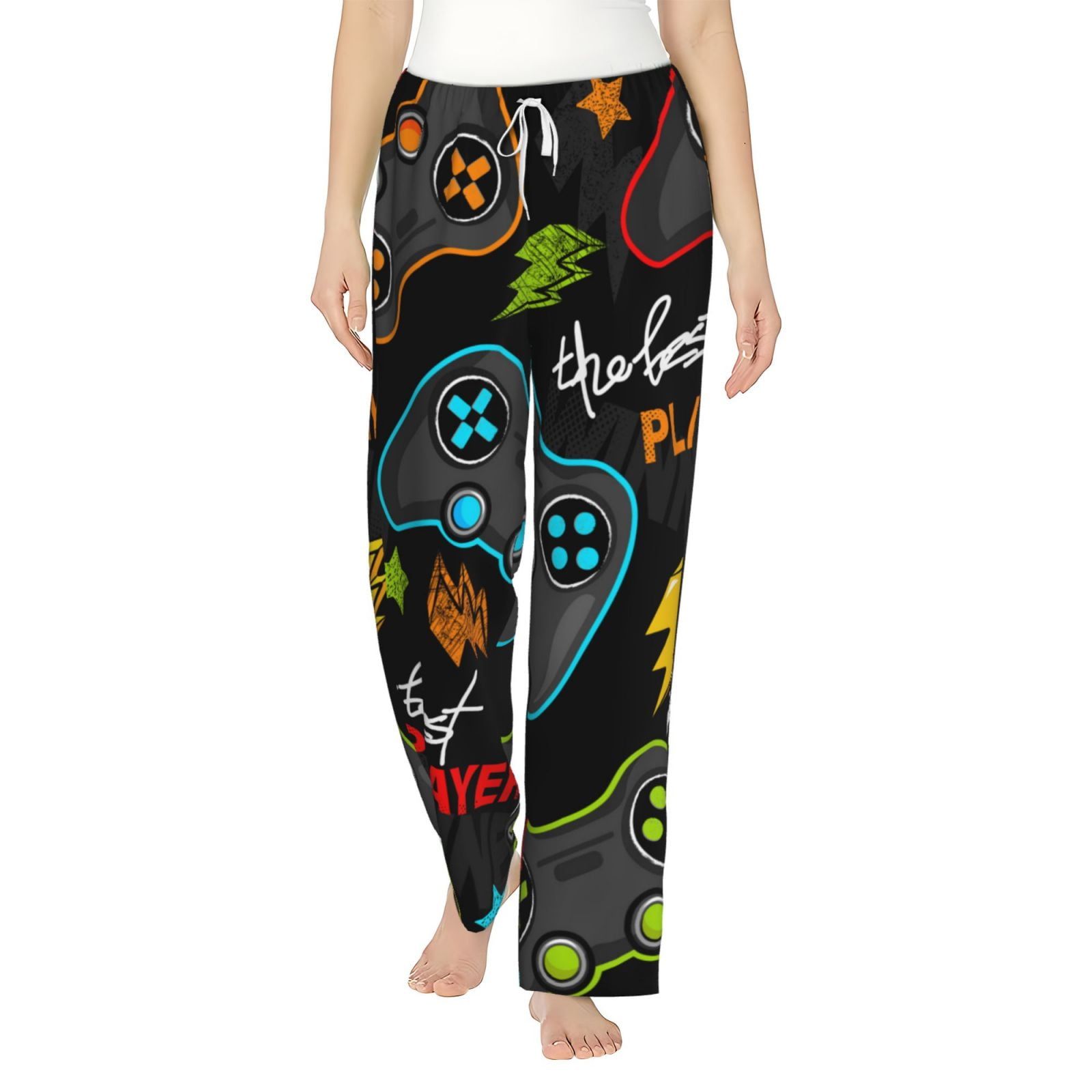 Bingfone Pajamas For Women,Play Game3 Pajama Pants With Pockets-Large ...