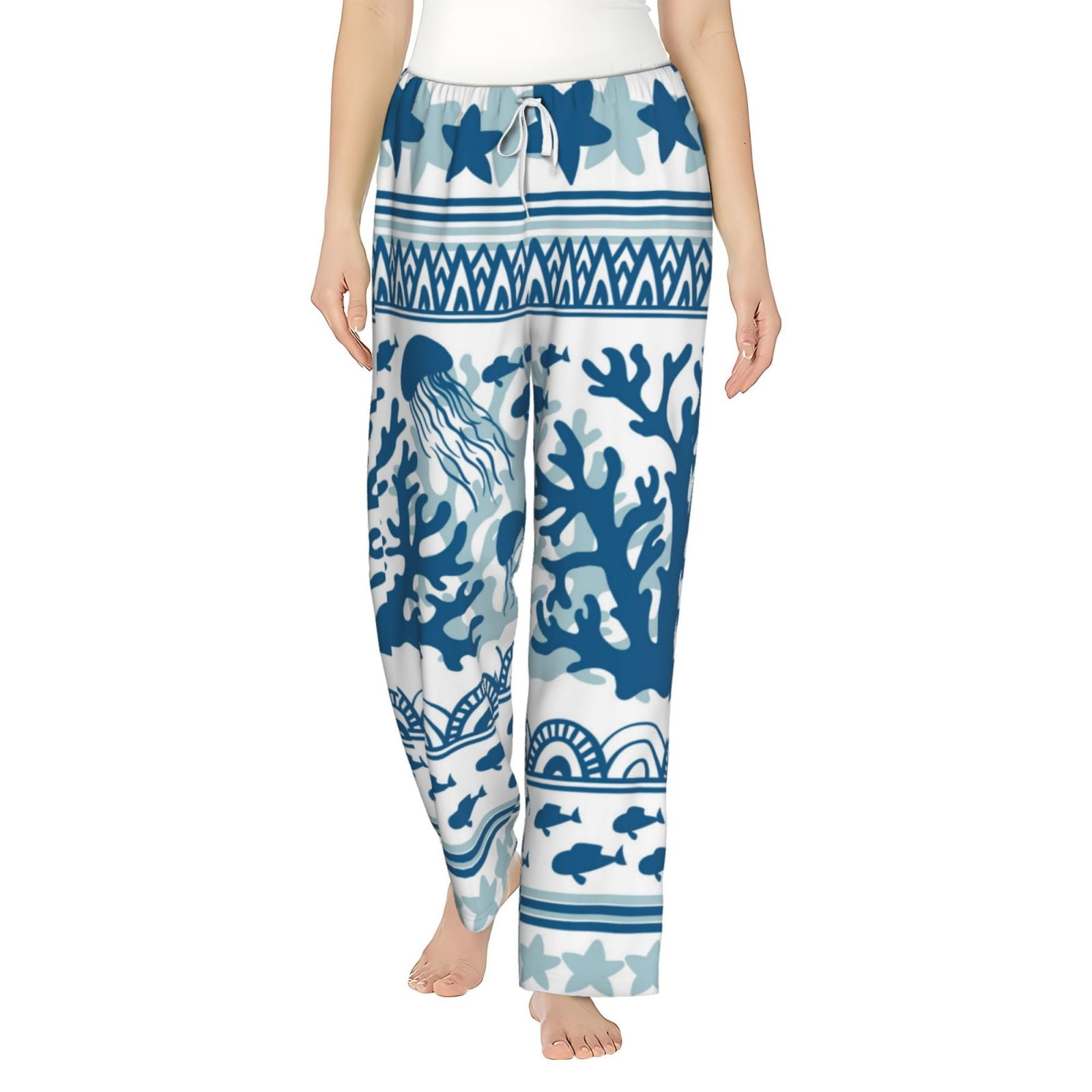 Bingfone Pajamas For Women,Sea Underwater Jellyfish Pajama Pants With ...
