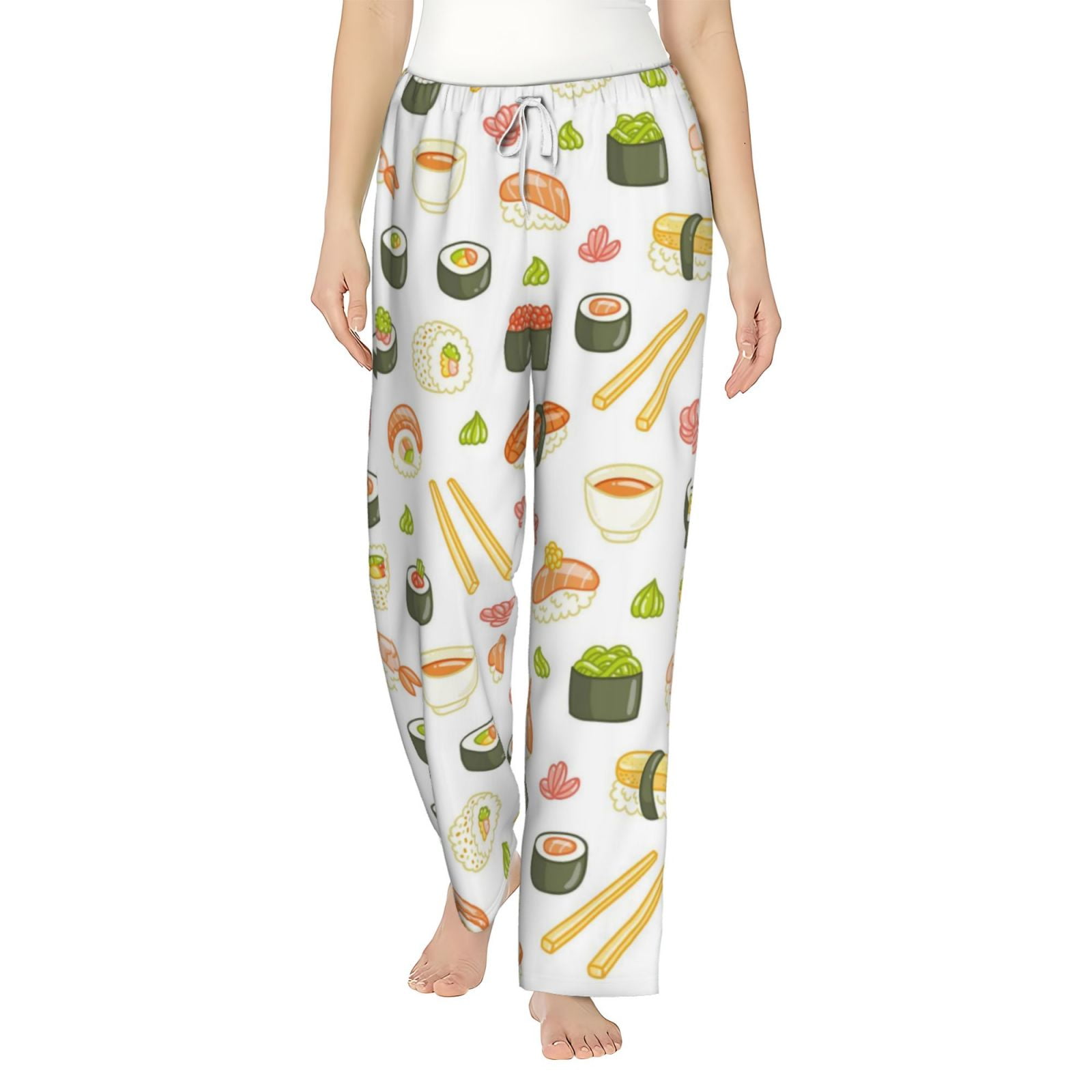 Bingfone Pajamas For Women,Sushi And Rolls Pajama Pants With Pockets ...