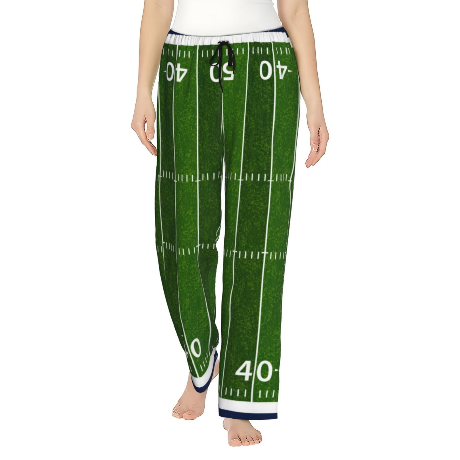 Bingfone Pajamas for Women,American Football Field Pajama Pants with ...