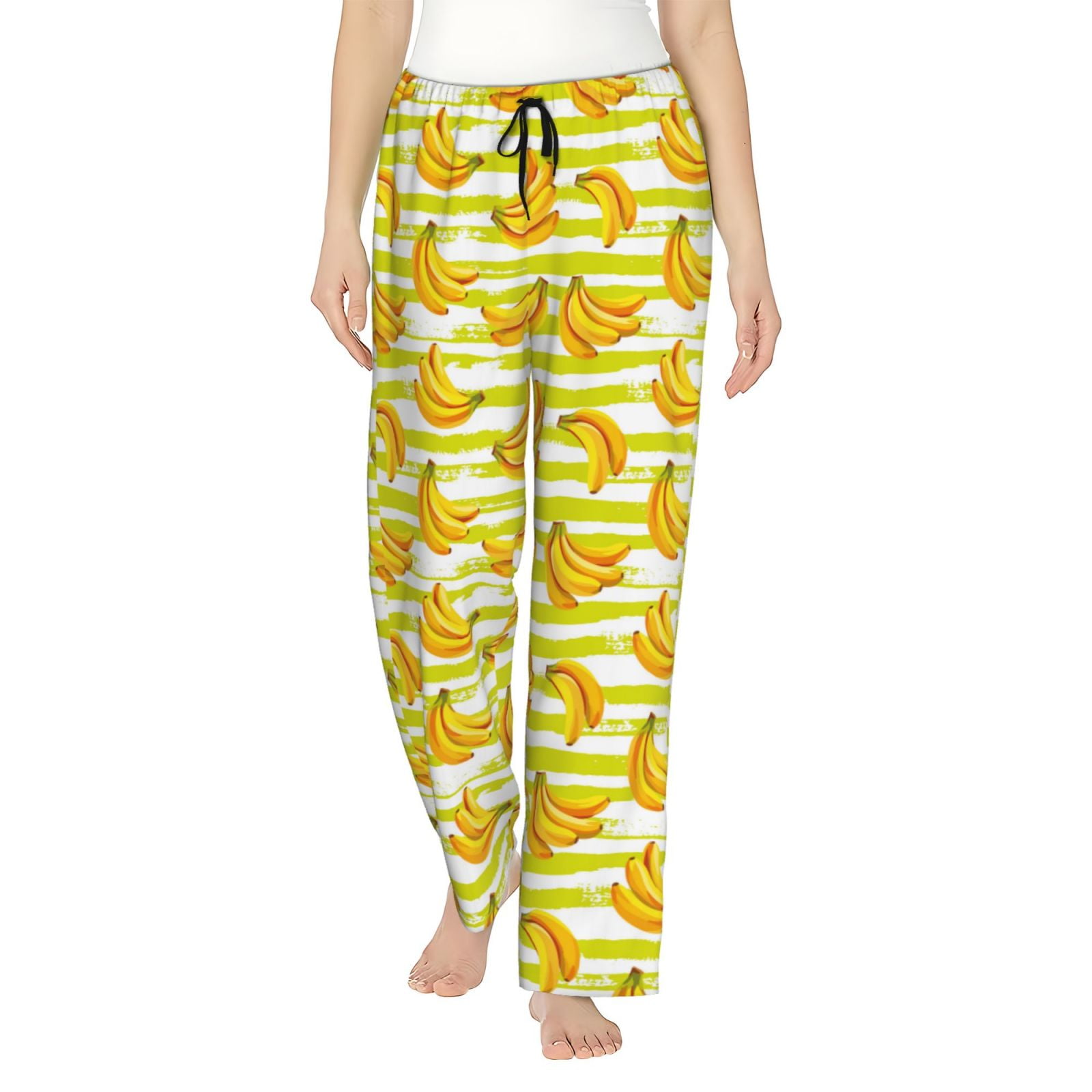 Bingfone Pajamas for Women,Bananas On A Striped Pajama Pants with ...