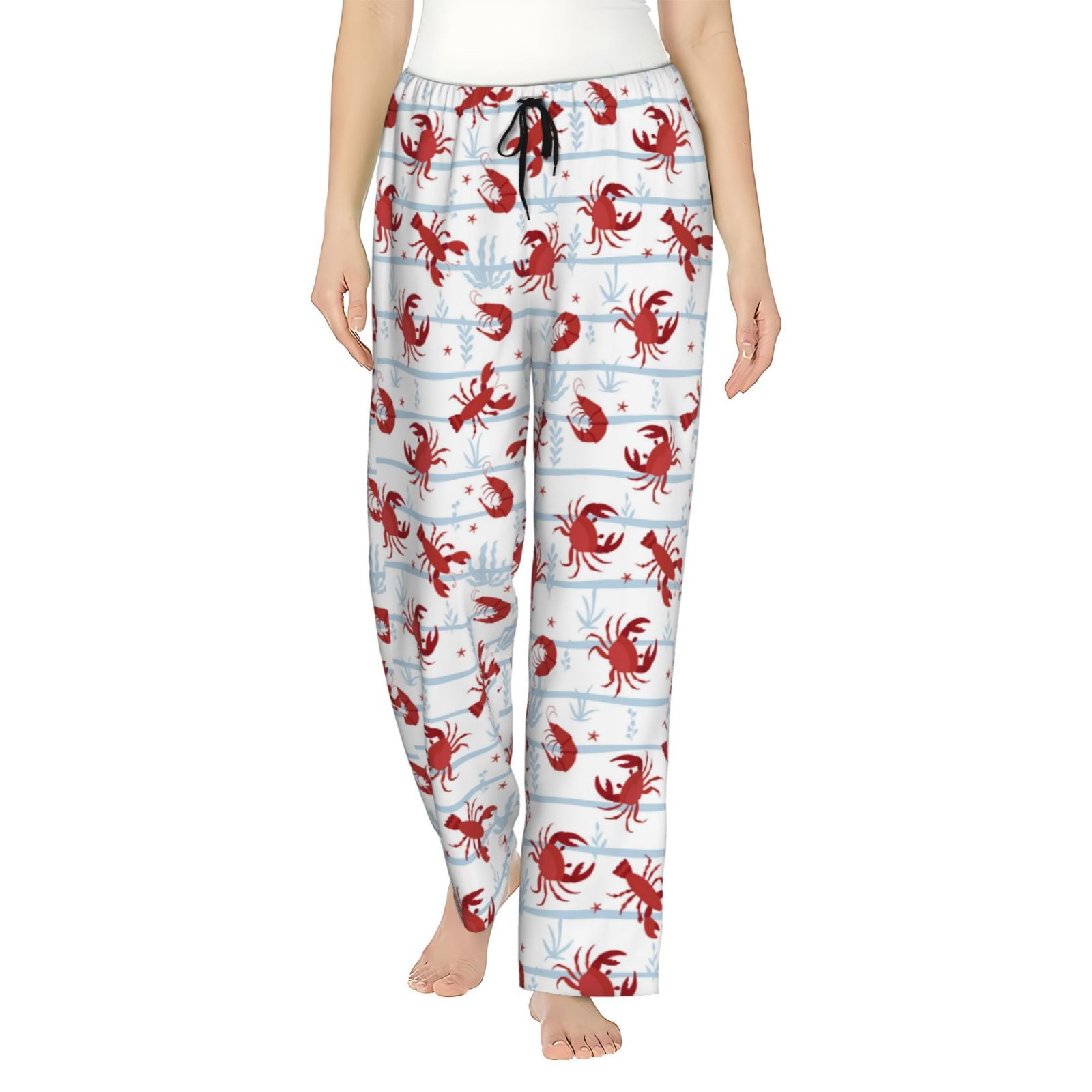 Bingfone Pajamas for Women,Cartoon Lobsters Pajama Pants with Pockets ...