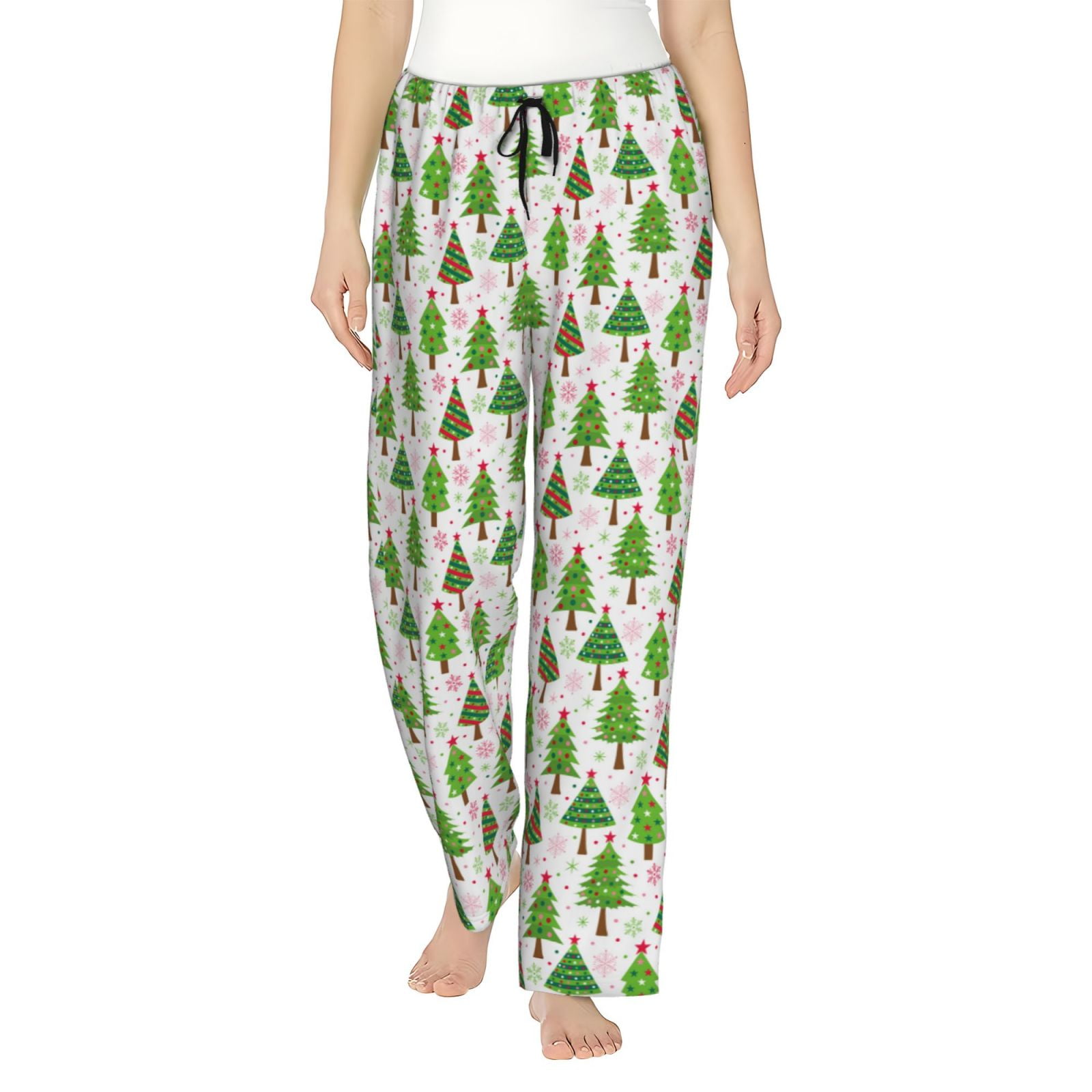 Bingfone Pajamas for Women,Christmas Trees Pajama Pants with Pockets ...