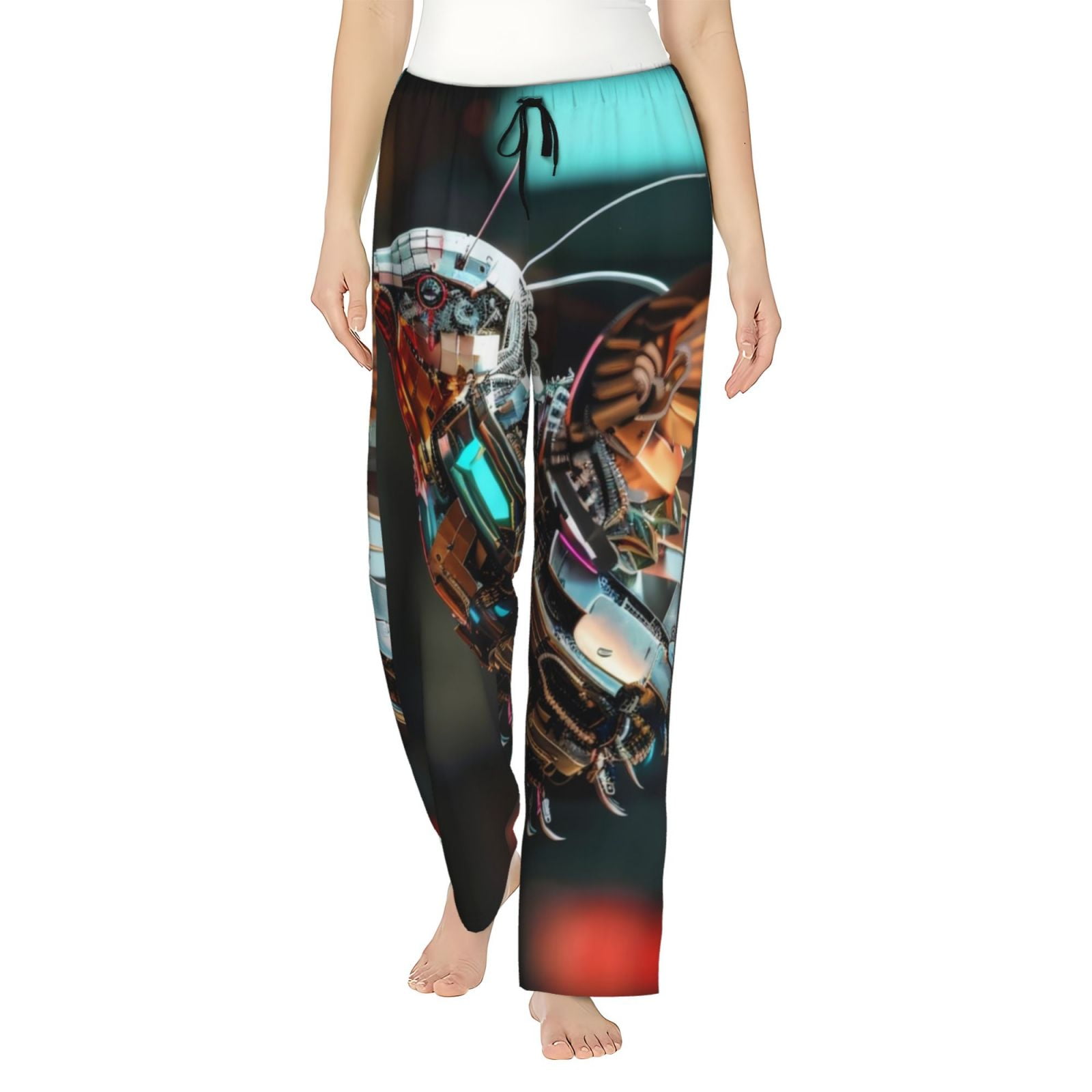 Bingfone Pajamas for Women,Futuristic Robot Hummingbird Pajama Pants ...