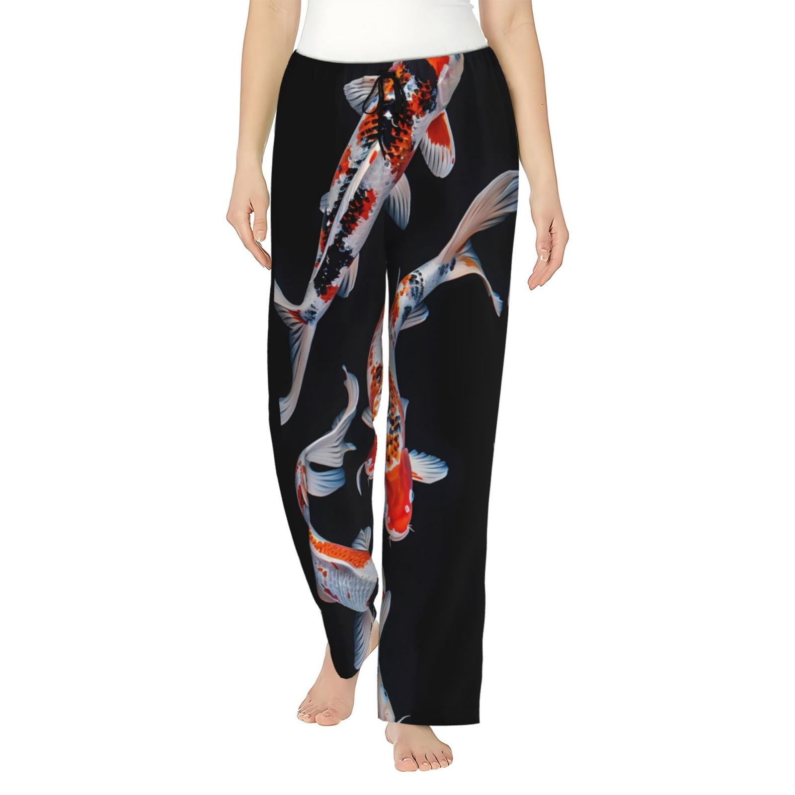 Bingfone Pajamas for Women,Tricolor Koi Fish Trio Pajama Pants with ...