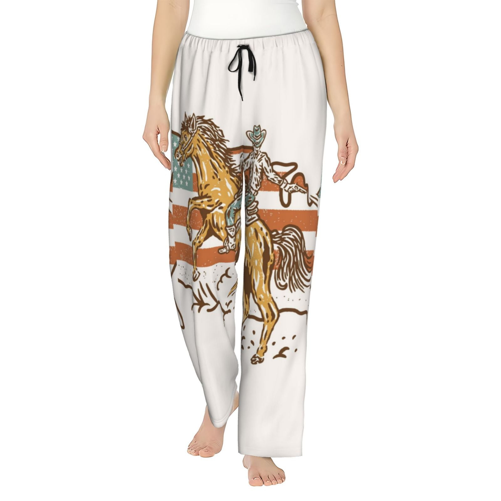 Bingfone Pajamas for Women,Vintage Wild West Cowboy Pajama Pants with ...